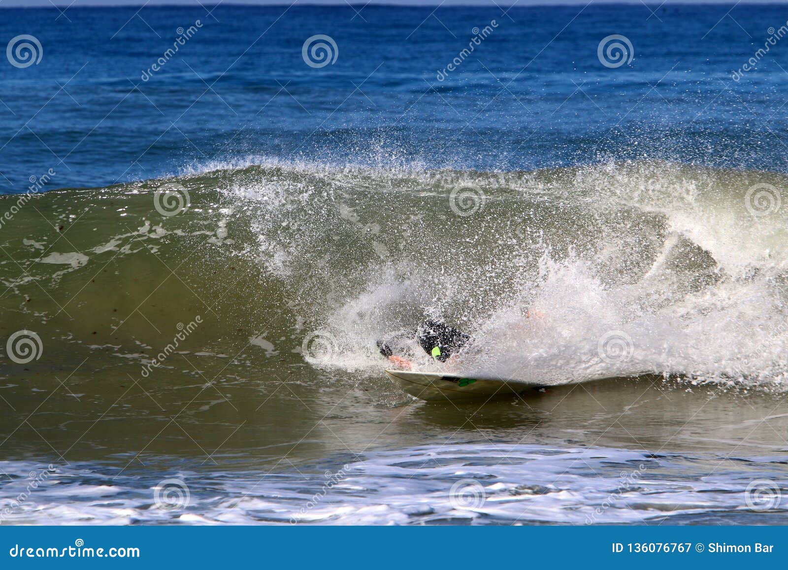 Surfing - Wave Riding in the Mediterranean Stock Image - Image of sand ...