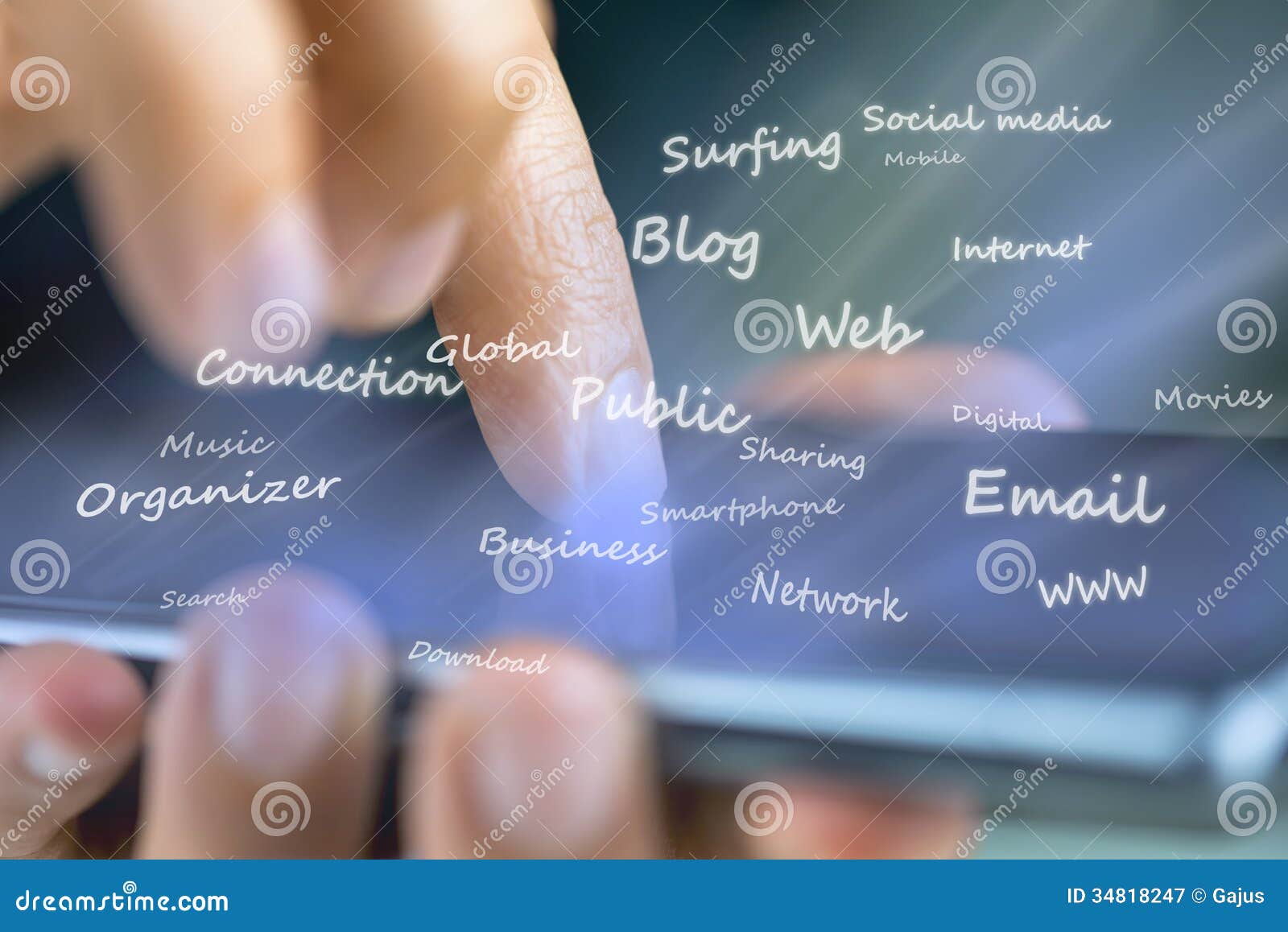 Surfing the Web with Smartphone Stock Image - Image of media, internet ...