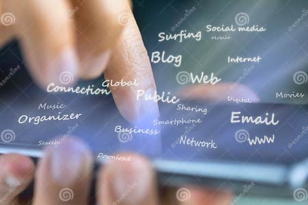Surfing the Web with Smartphone Stock Image - Image of media, internet ...