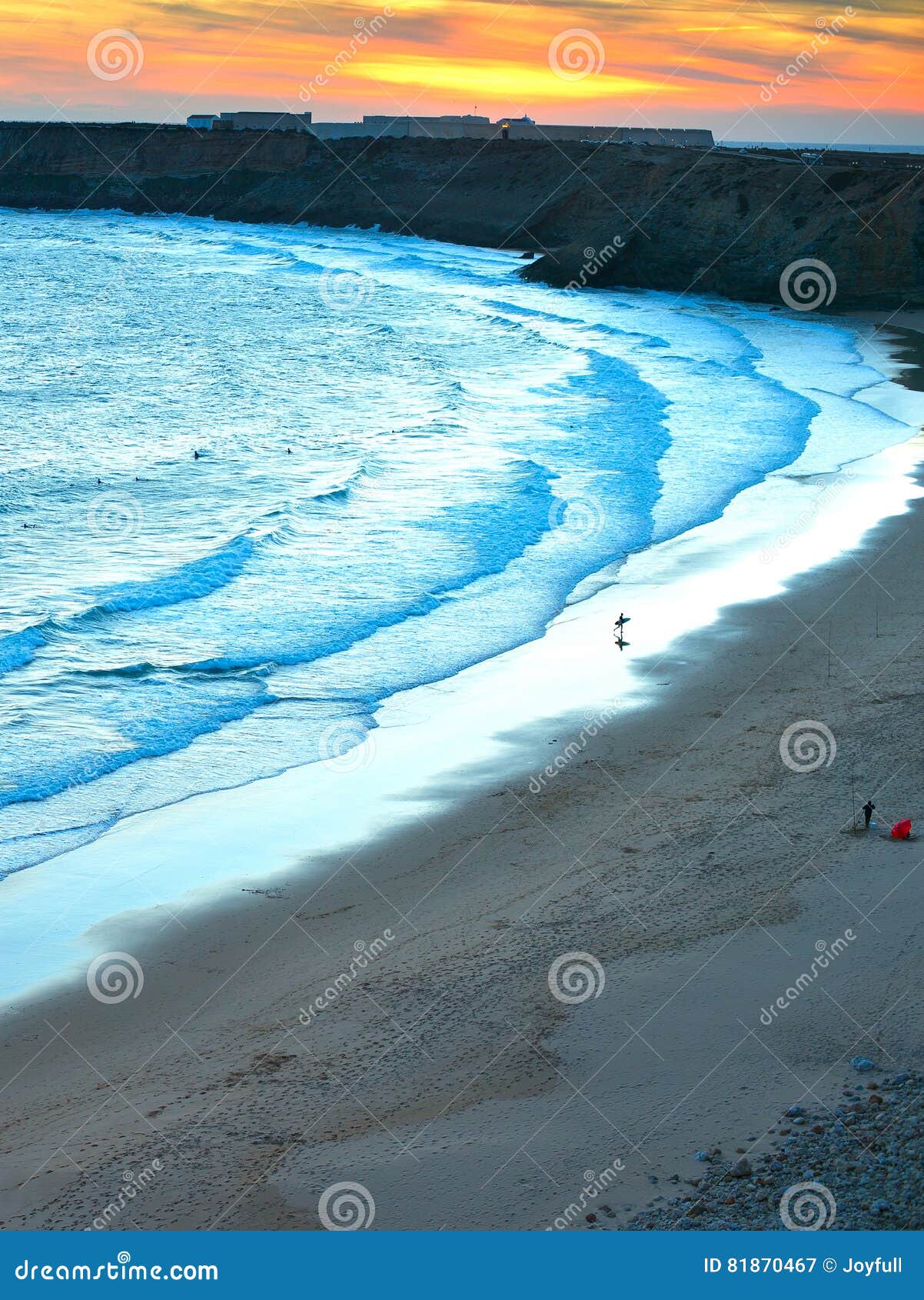 Surfpoint at sunset stock image. Image of colorful, adventure - 81870467