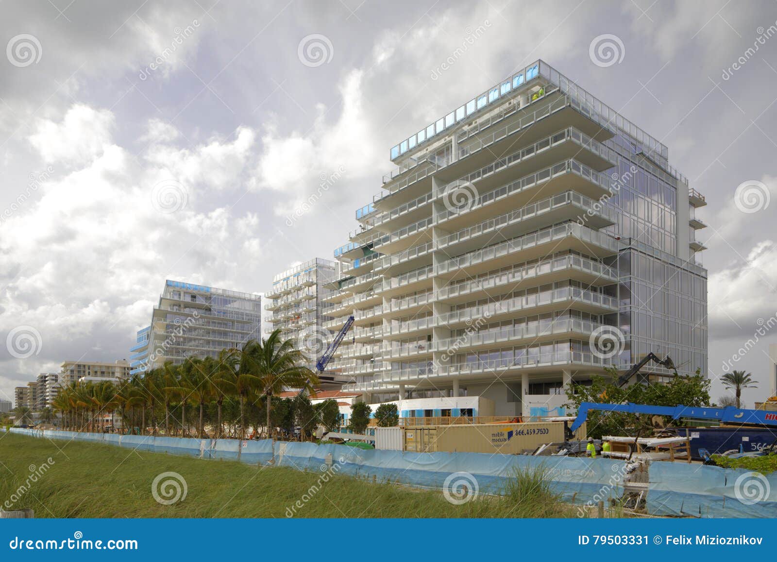 Surfside Florida Buildings on the Beach Editorial Photo - Image of site ...