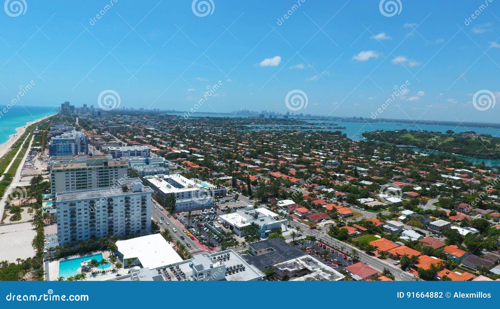 Surfside Miami Florida Residenze Della Spiaggia Fotografia Stock ...