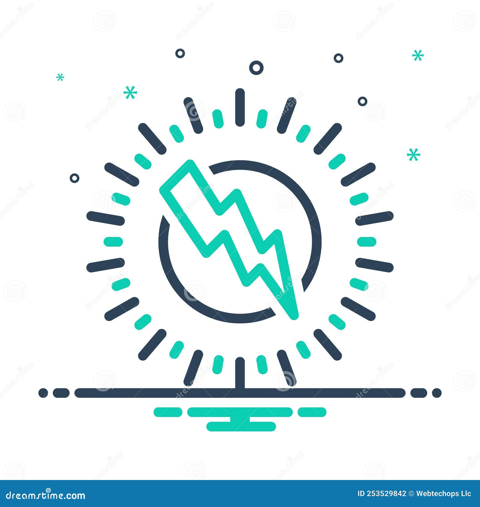 Mix Icon for Surge, Lightening and Power Stock Vector - Illustration of ...