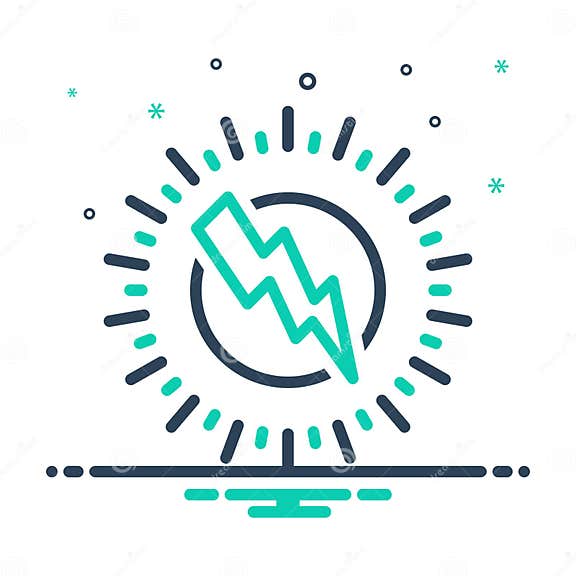 Mix Icon for Surge, Lightening and Power Stock Vector - Illustration of ...