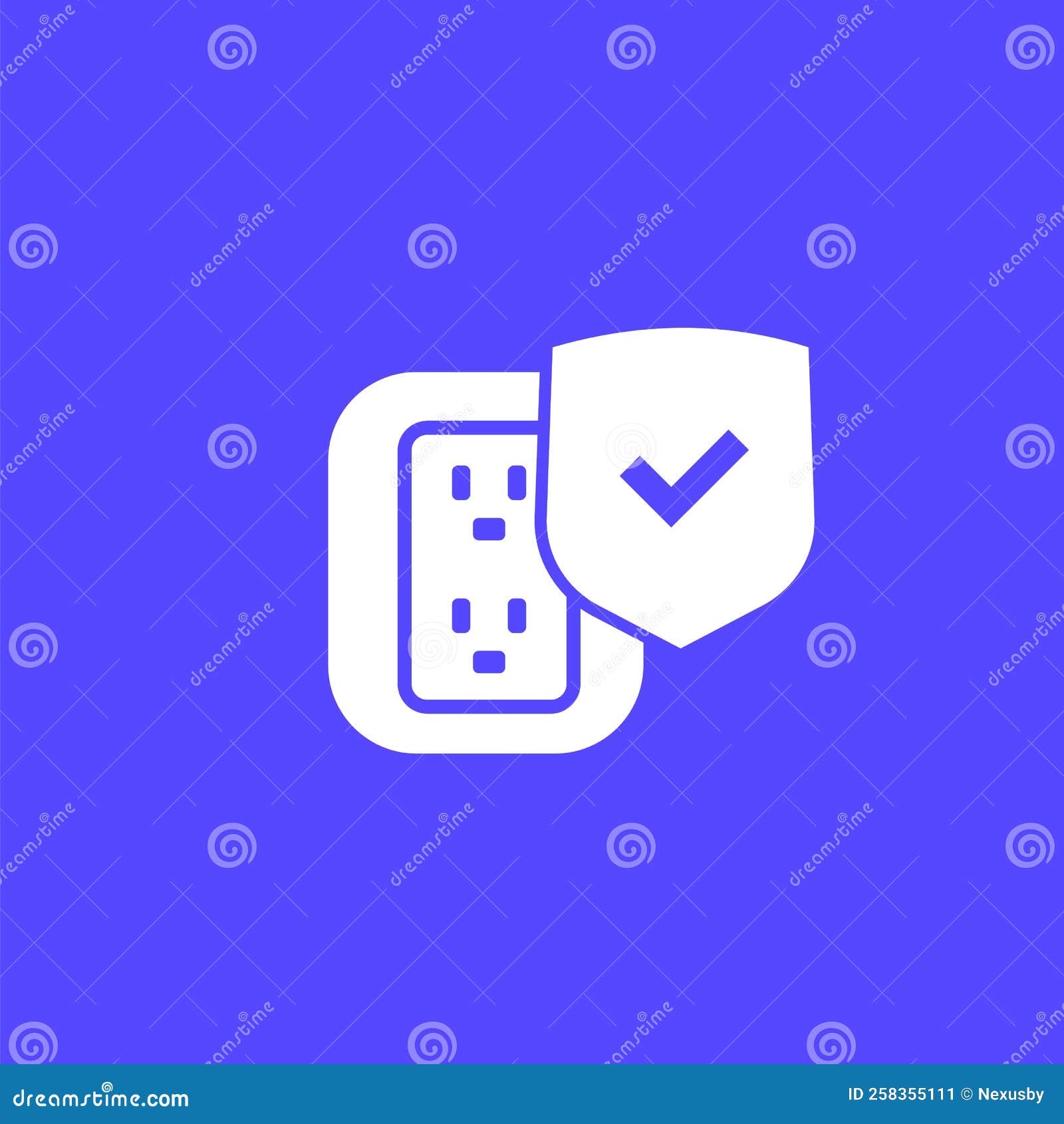 Surge Protection Icon with a Shield, Vector Stock Vector - Illustration ...