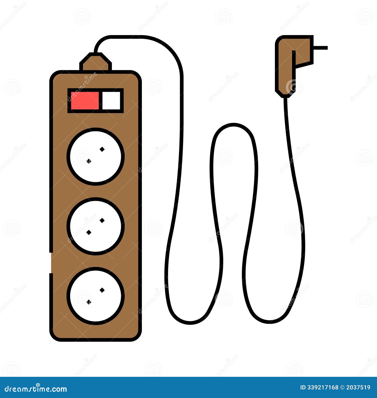 Surge Protector Electrical Engineer Icon Color Illustration Stock ...