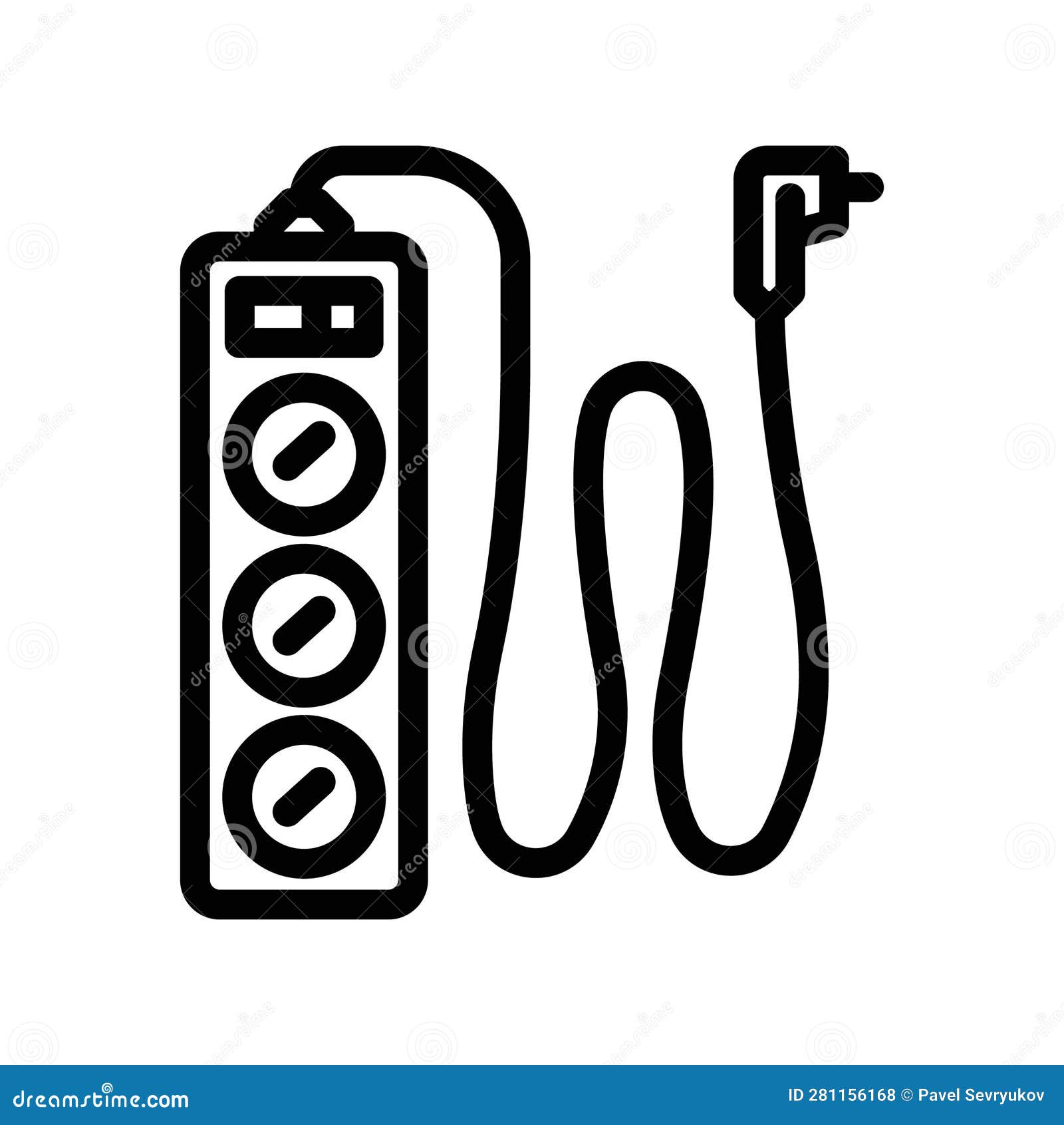 Surge Protector Electrical Engineer Line Icon Vector Illustration Stock ...