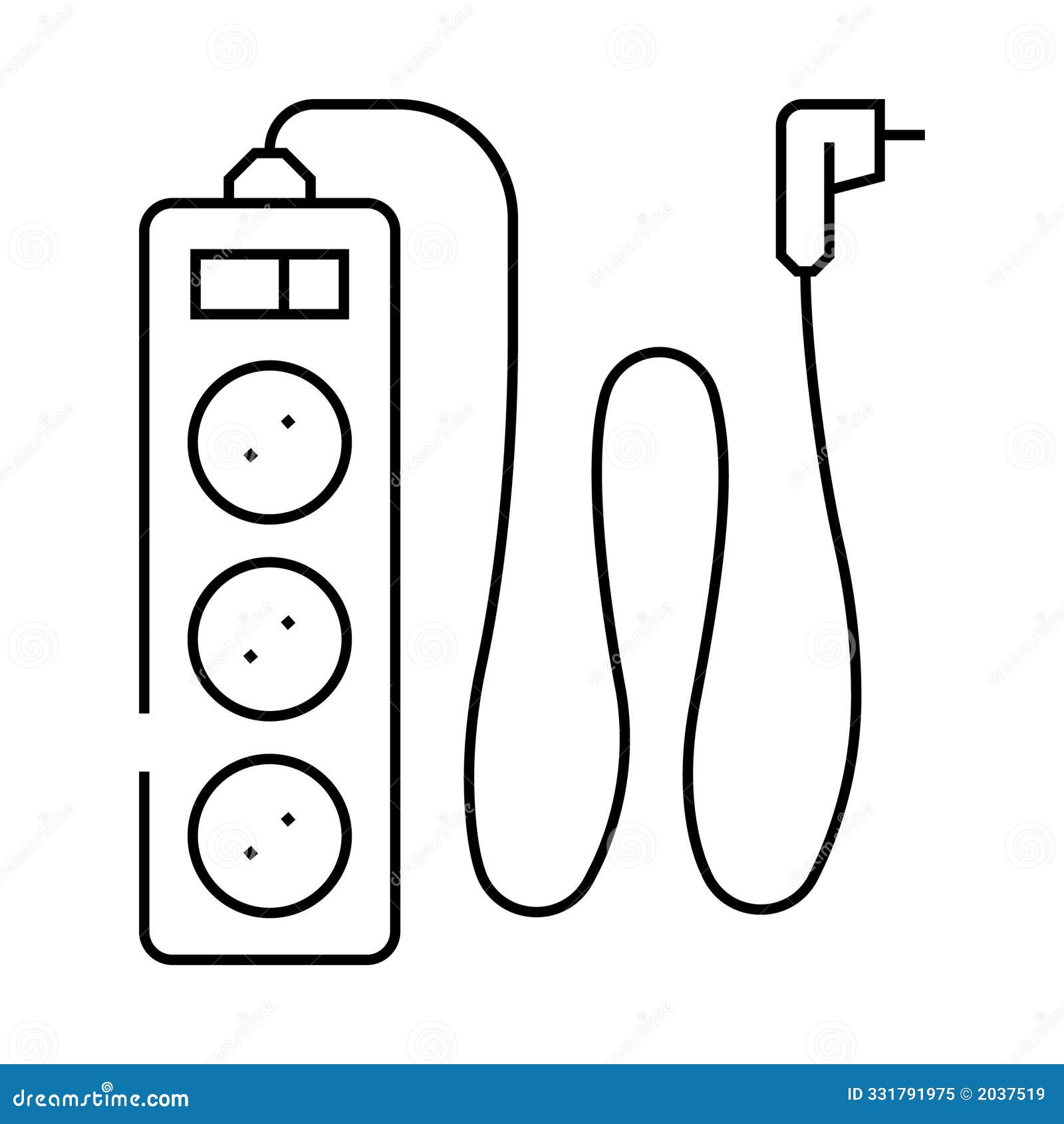 Surge Protector Electrical Engineer Line Icon Vector Illustration Stock ...