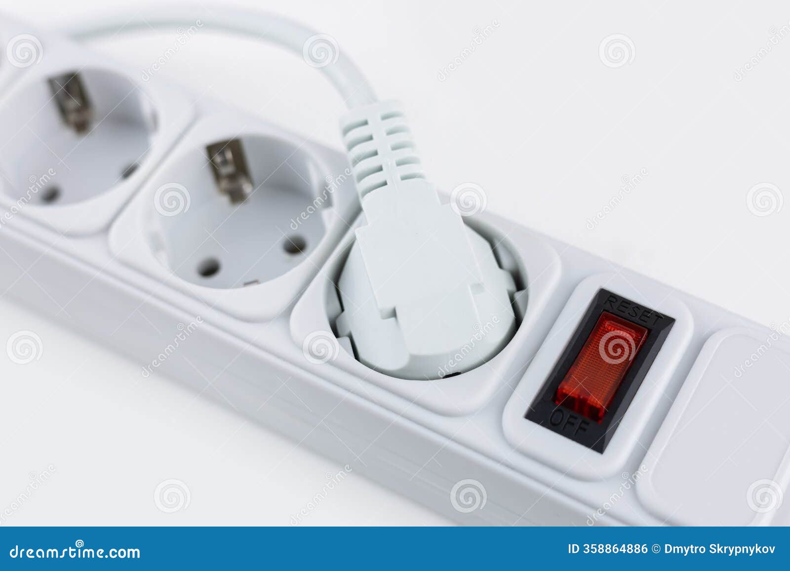 Surge Protector with Electrical Sockets Stock Photo - Image of network ...