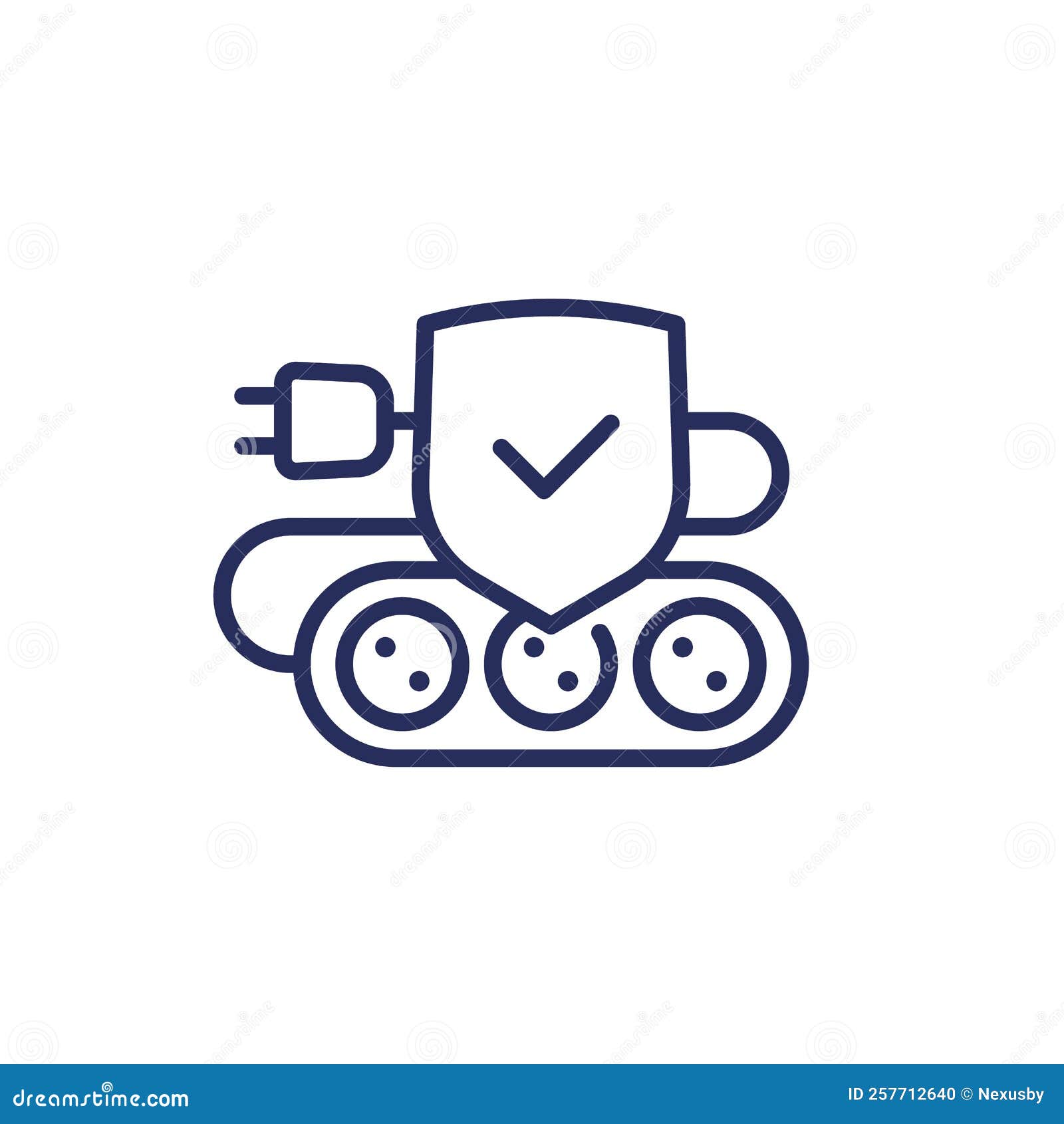 Surge Protector Line Icon, Power Strip Vector Stock Vector ...