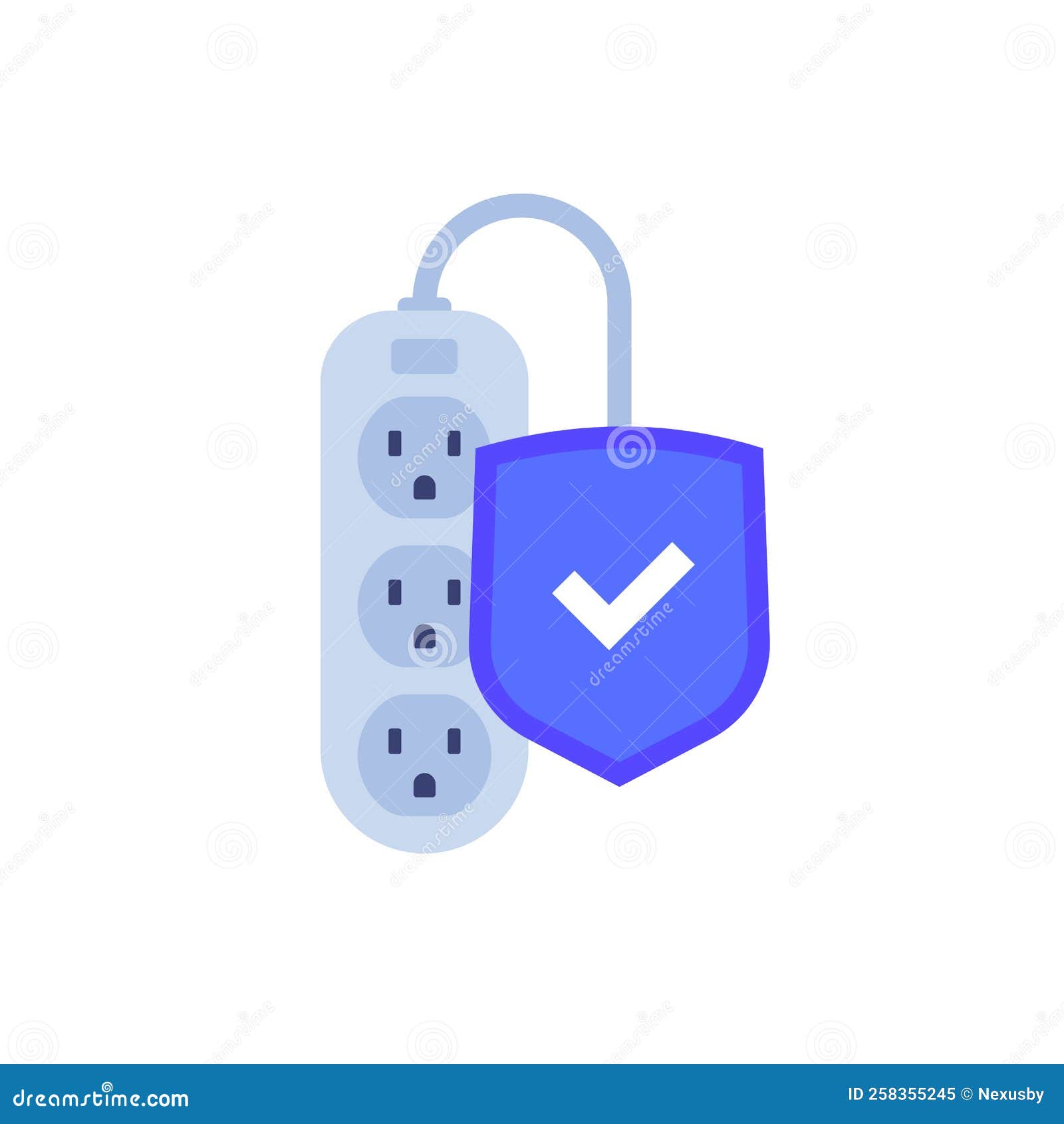 Protector Power Strip Smart Cartoon Vector Illustration | CartoonDealer ...