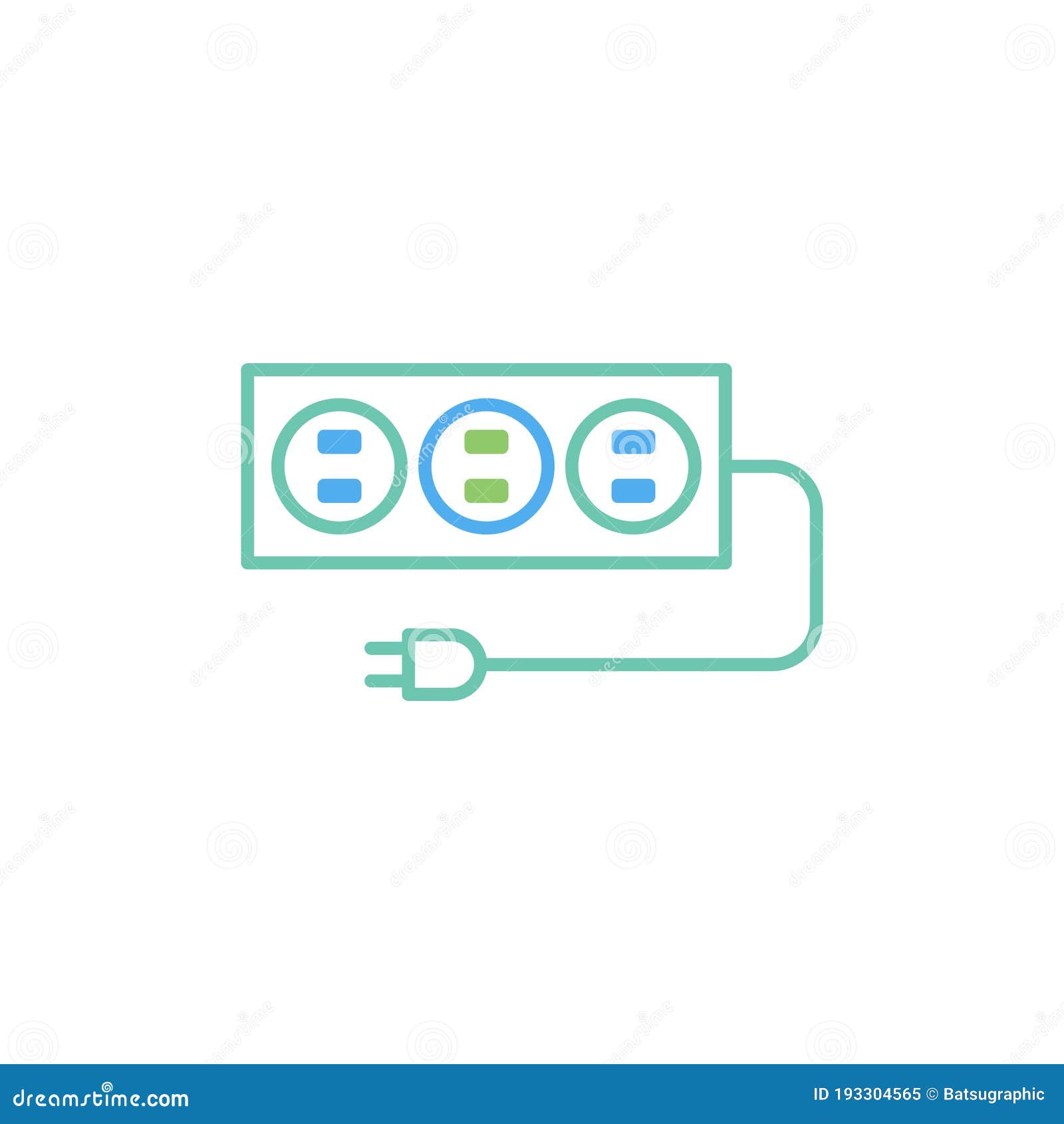 Surge Protector Vector Icon Logo Design Stock Vector - Illustration of ...
