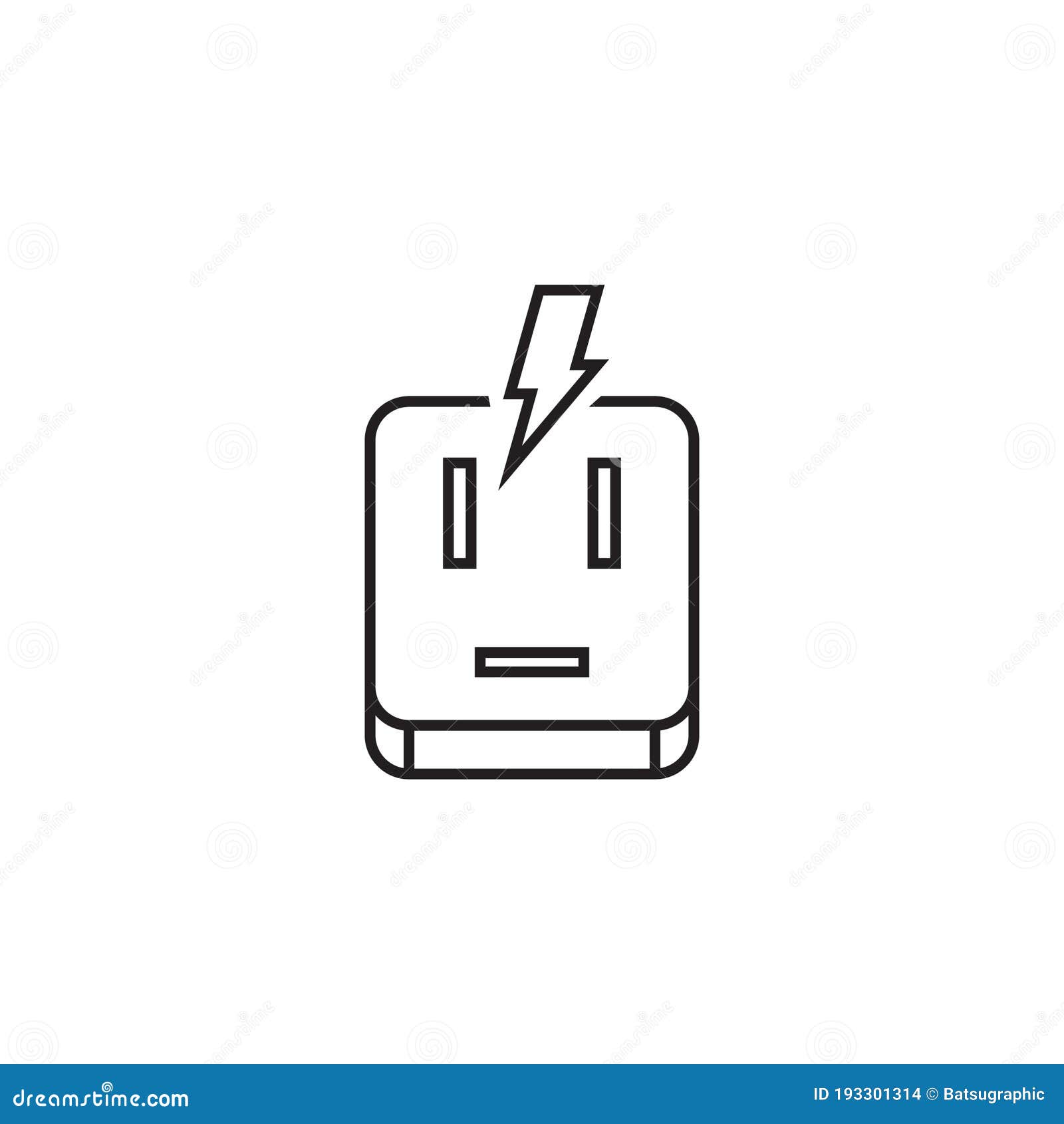 Surge Protector Vector Icon Logo Design Stock Vector - Illustration of ...