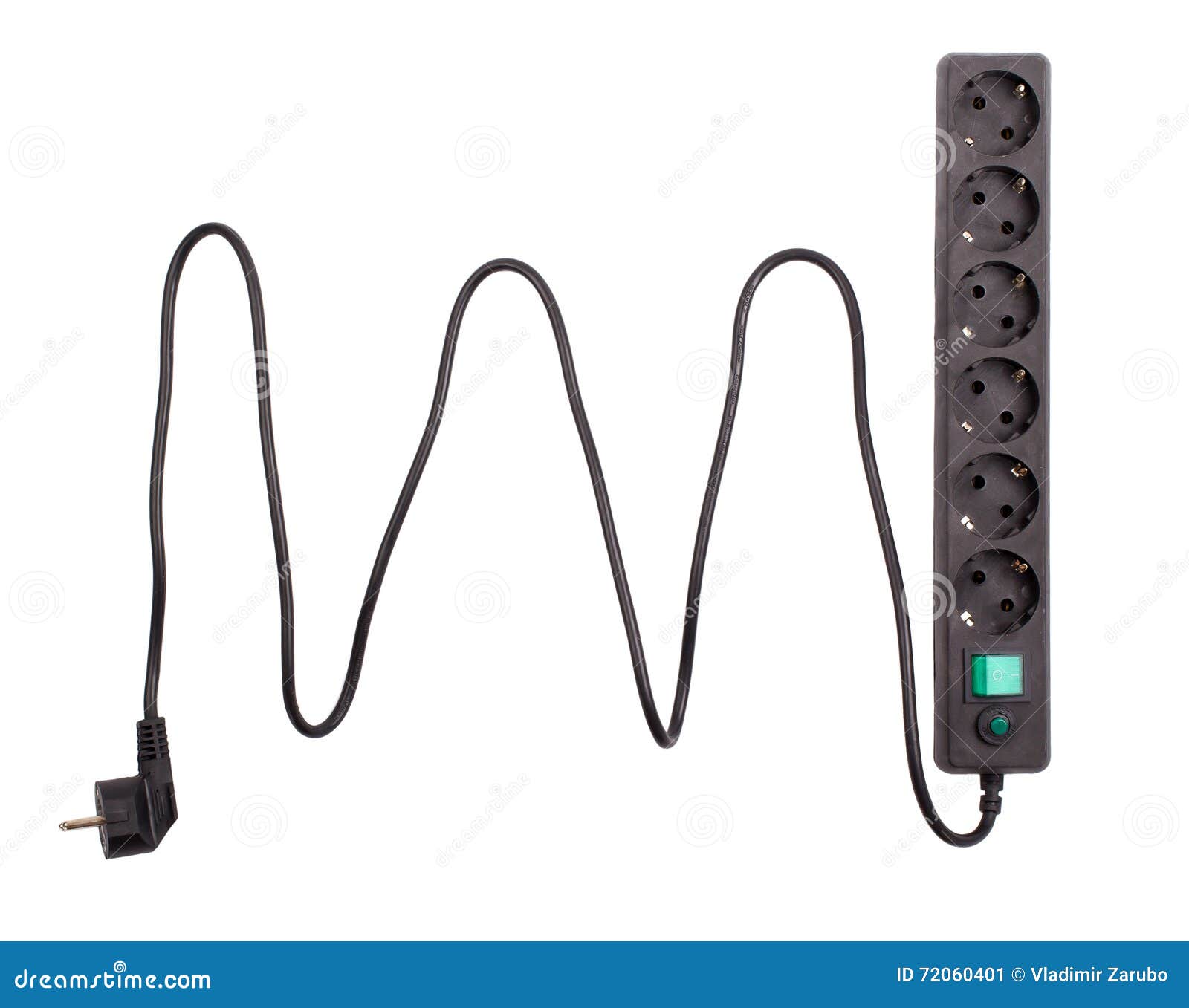 The surge protector on stock image. Image of isolated - 72060401