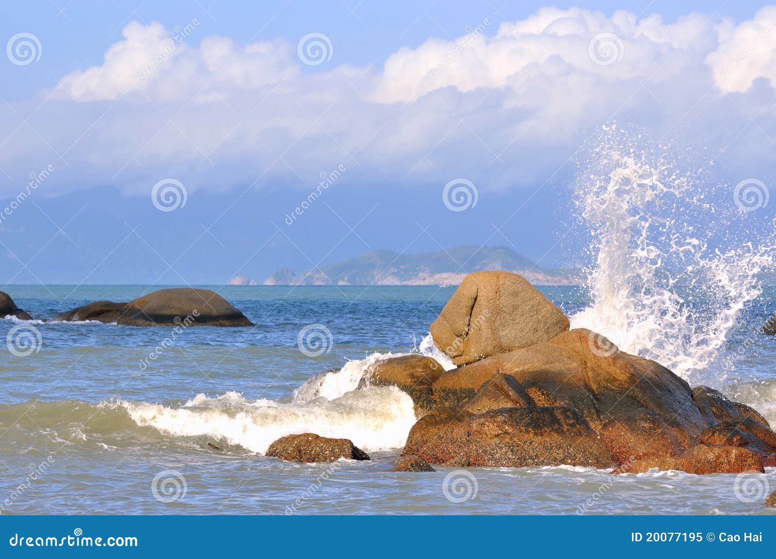 Surge splash on rock stock image. Image of water, nature - 20077195