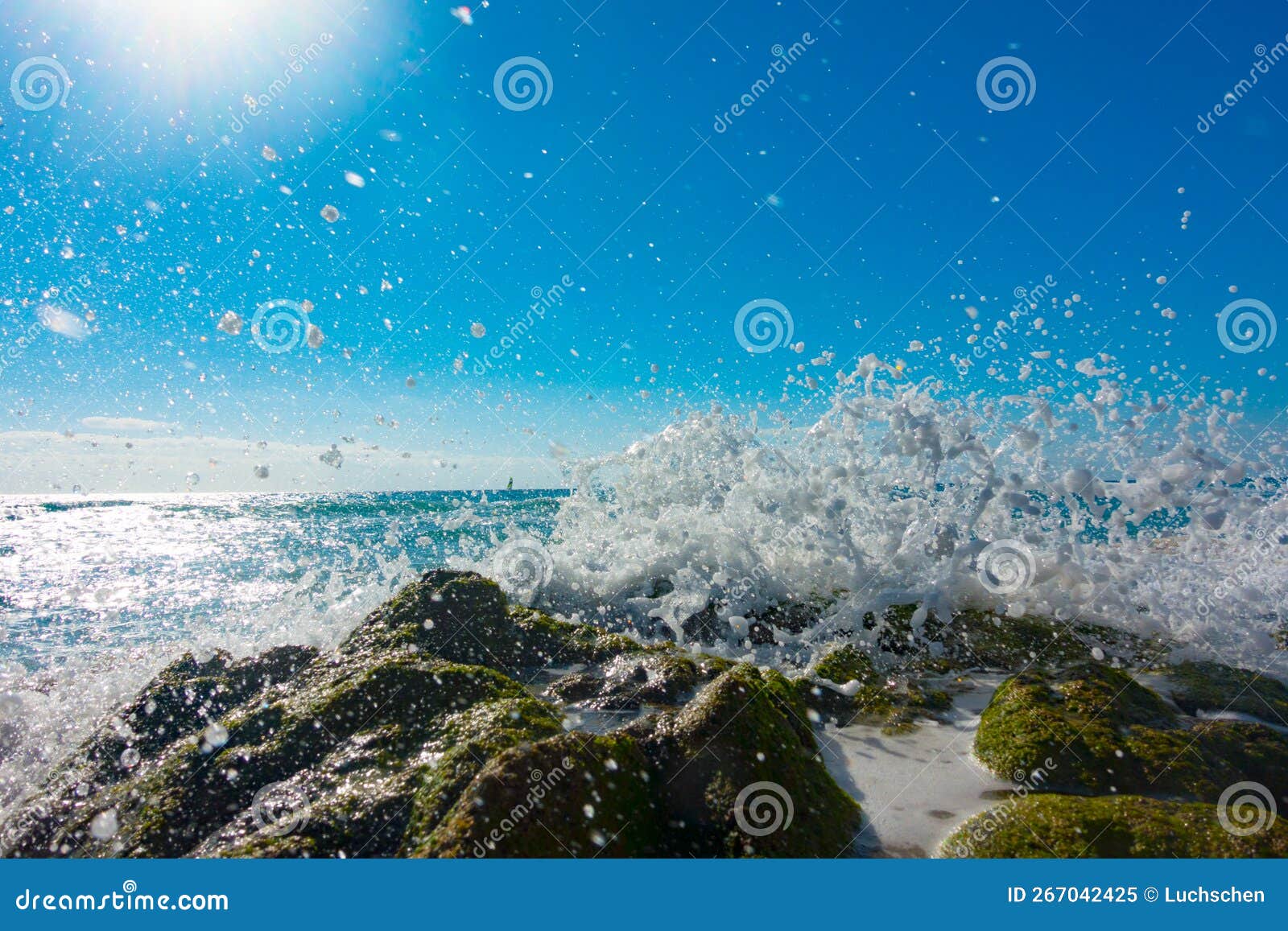 A Surge of Surf Waves on a Rocky Shore Stock Image - Image of nature ...