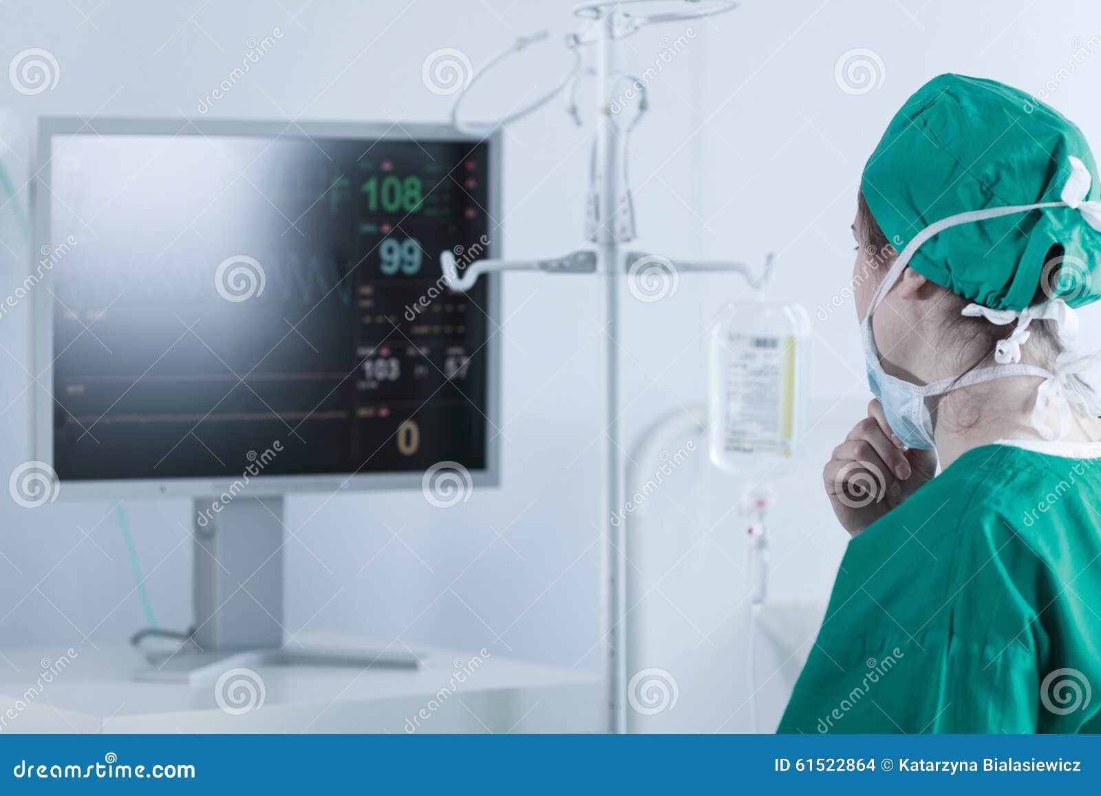Surgeon Analysing Bodily Functions Stock Photo - Image of condition ...