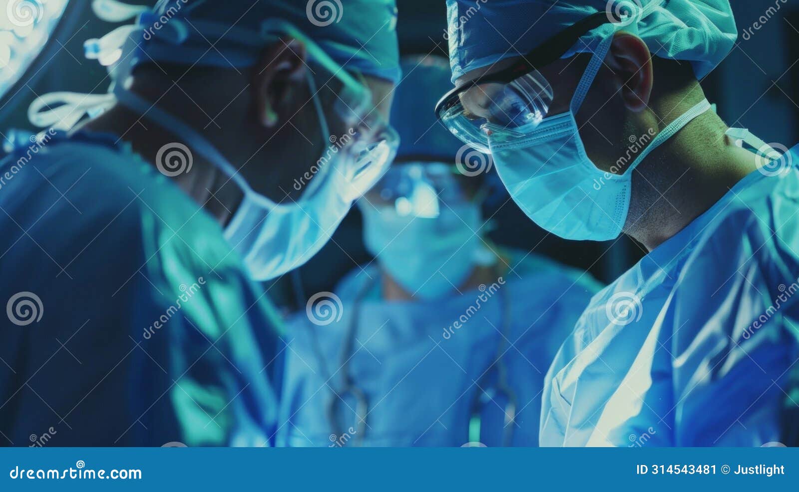 A Surgeon and Anesthesiologist Work Together in the Sterile Environment ...
