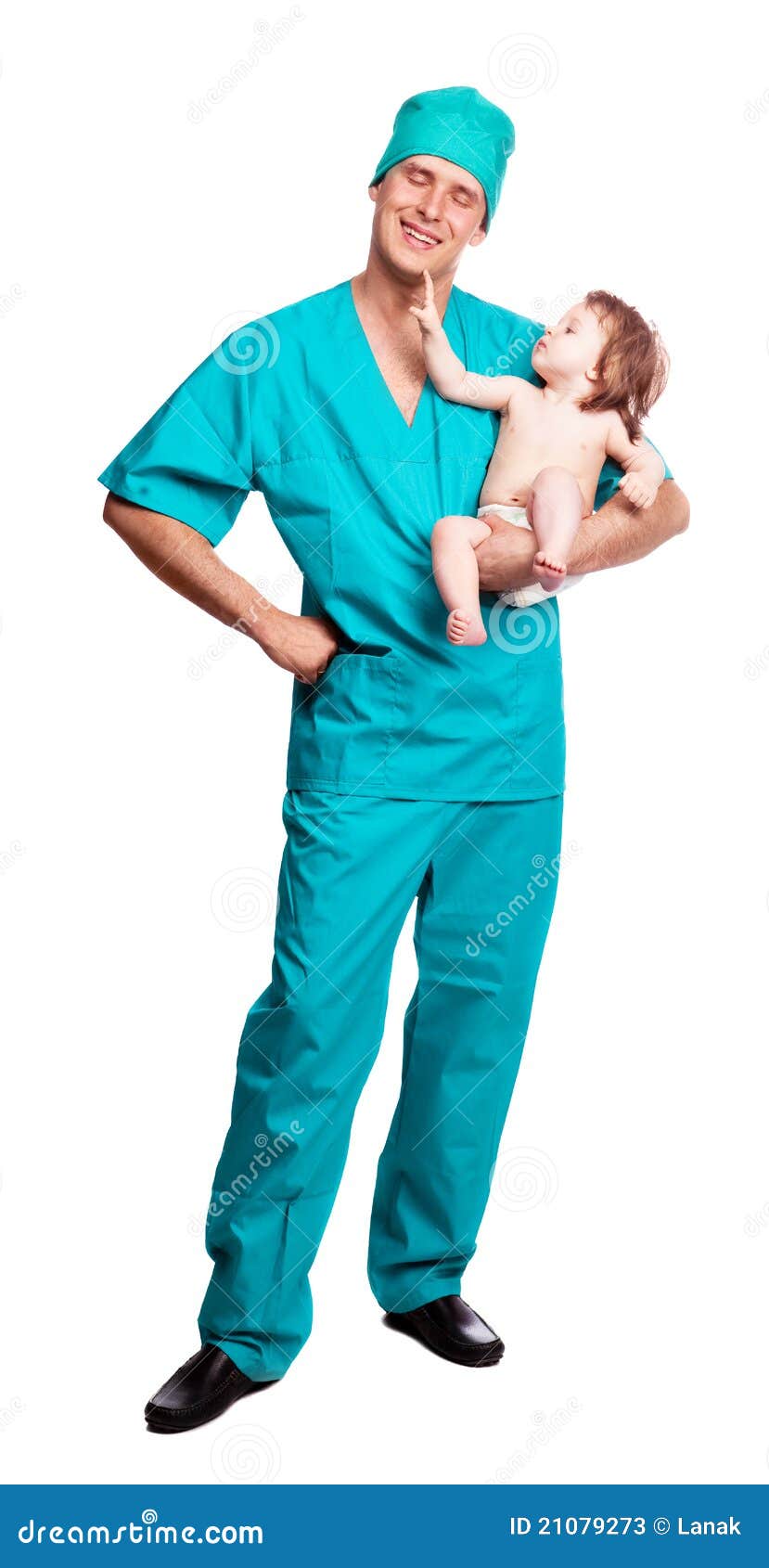 Surgeon with a baby stock image. Image of person, professional - 21079273