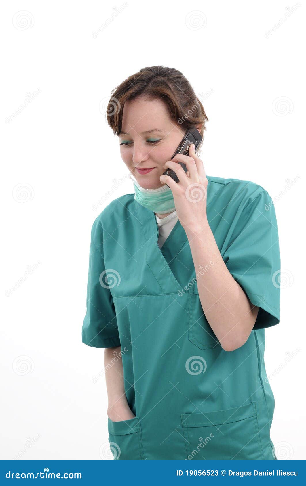 Surgeon calling by phone stock image. Image of phone - 19056523