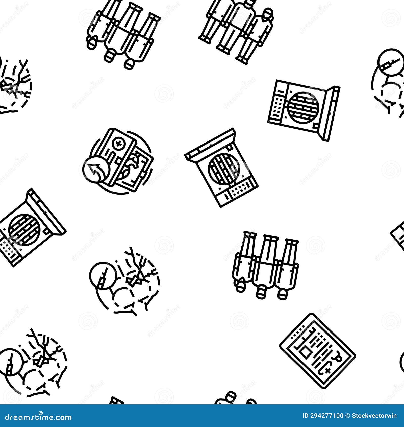 Surgeon Doctor Hospital Seamless Pattern Vector Stock Vector ...