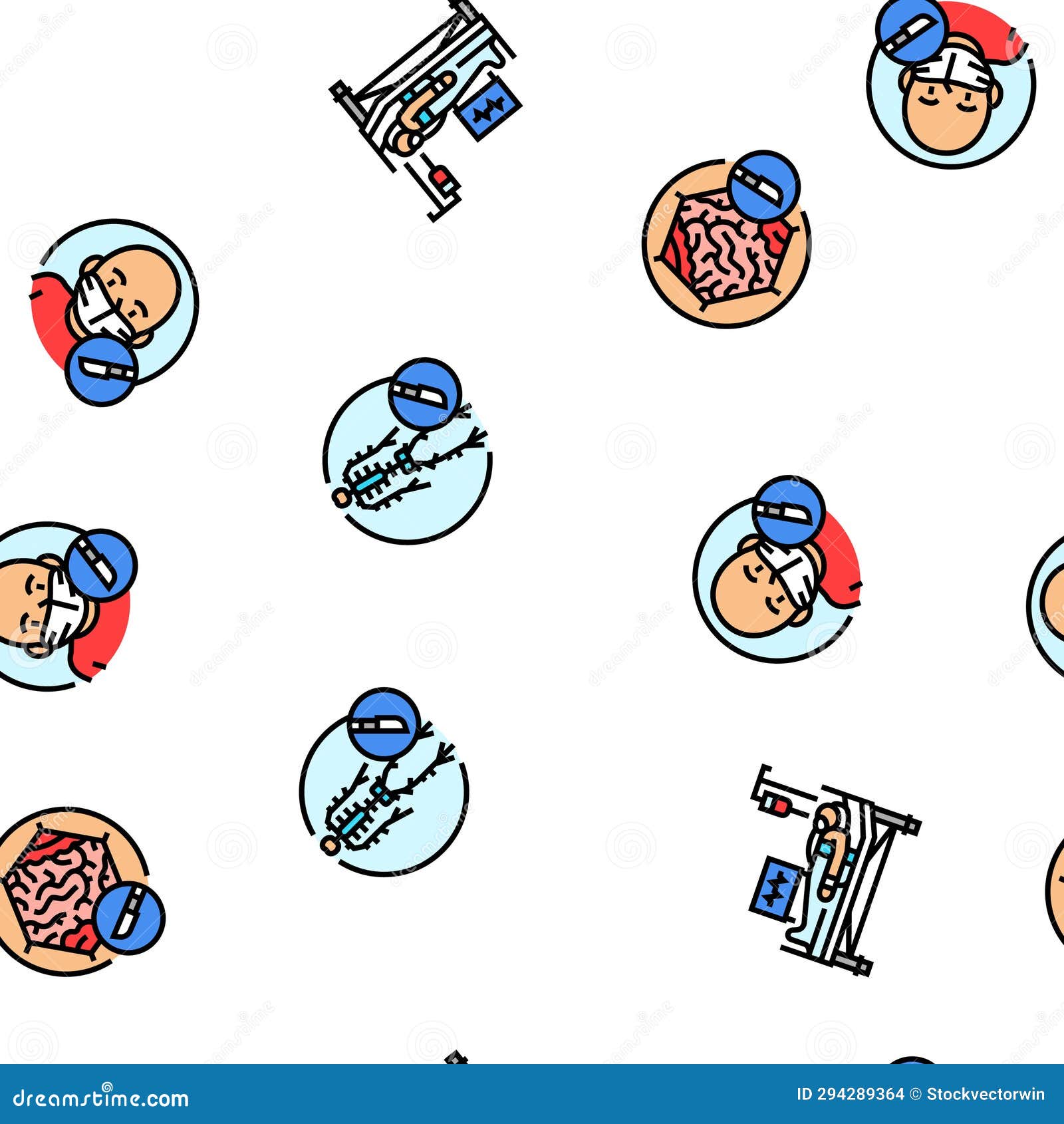 Surgeon Doctor Hospital Seamless Pattern Vector Stock Vector ...