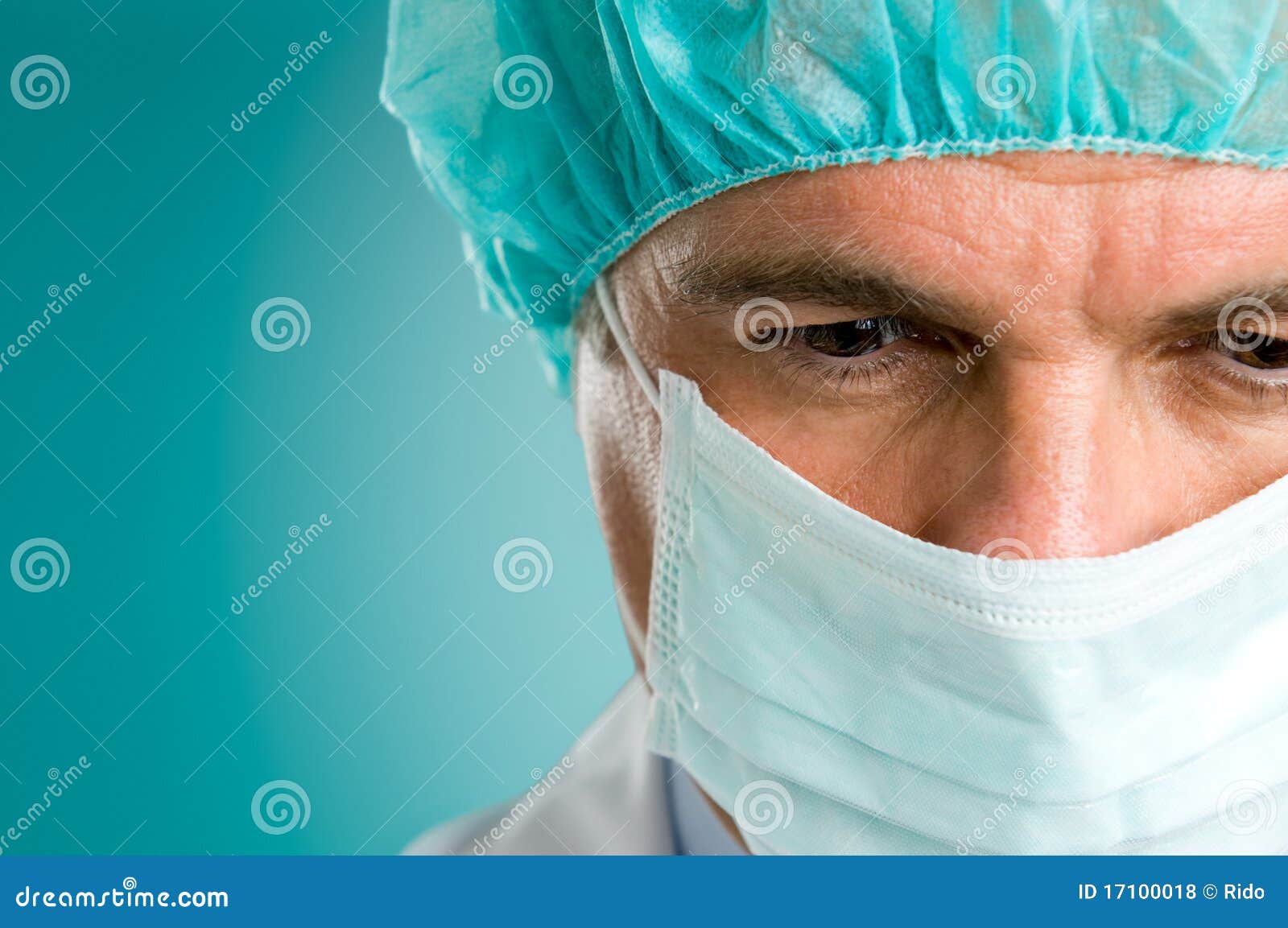 Surgeon face closeup stock photo. Image of doctor, indoor - 17100018
