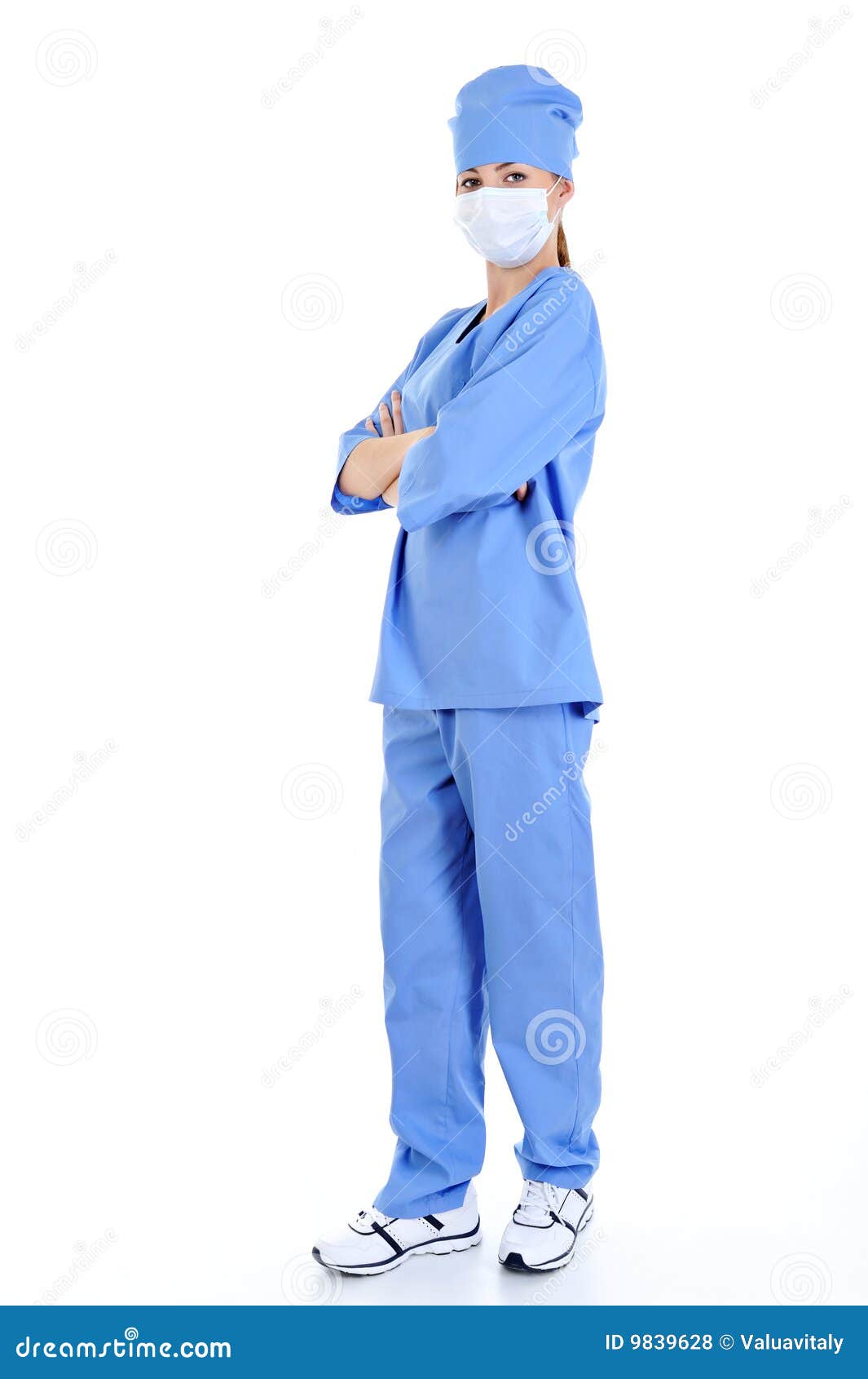 Surgeon Full-length in Blue Uniform Stock Photo - Image of doctor ...