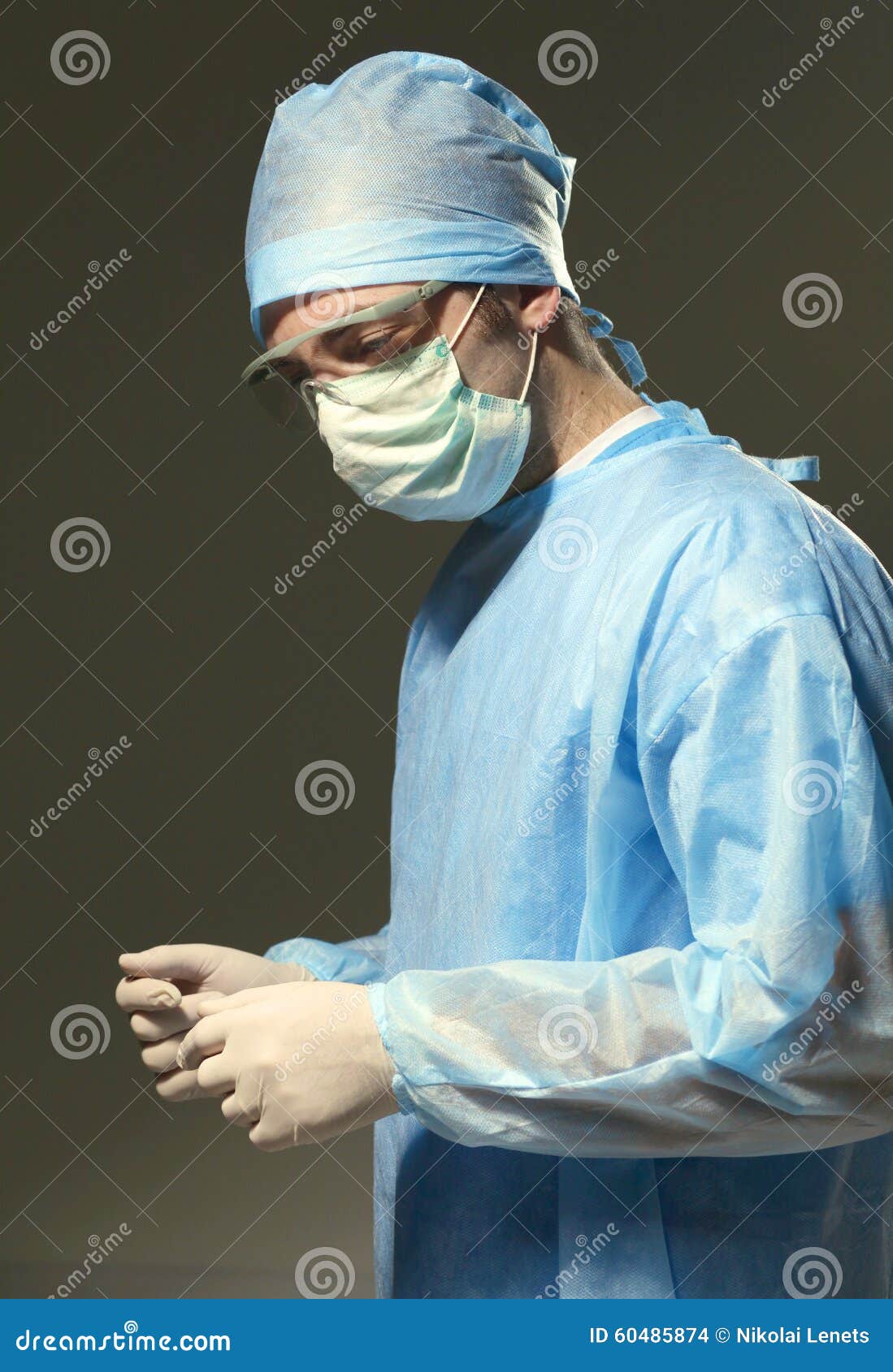 Surgeon Getting Ready To Operate Stock Photo - Image of copy, dentist ...