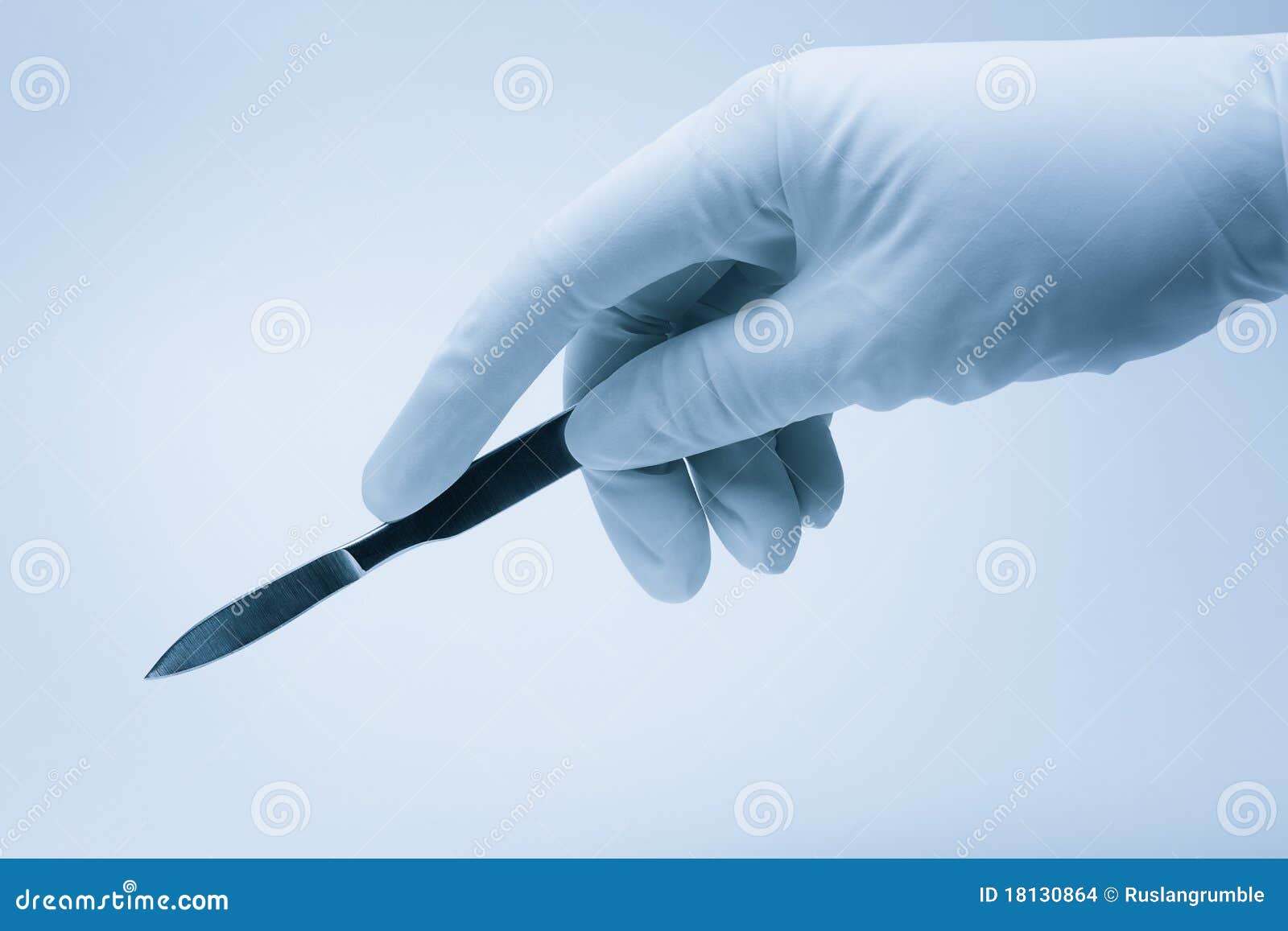 Surgeon hand with scalpel stock photo. Image of care - 18130864