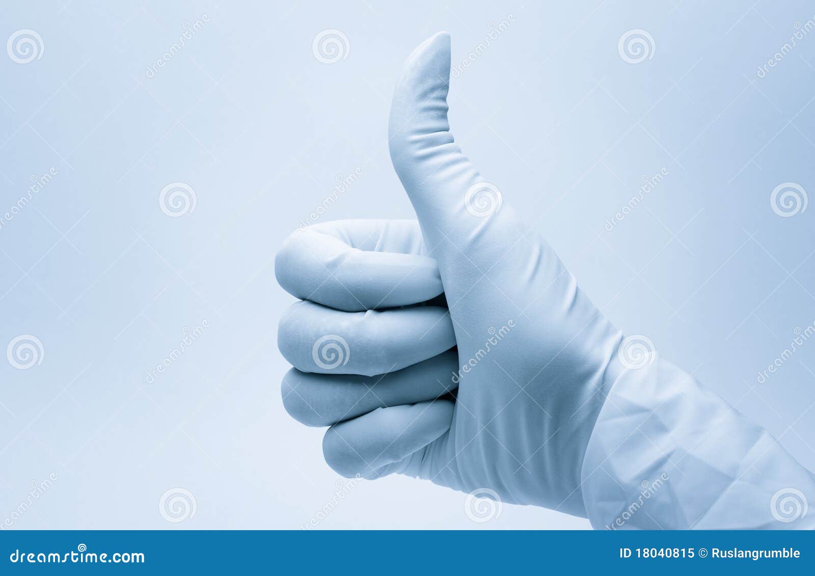 Surgeon hand with thumb up stock image. Image of glove - 18040815