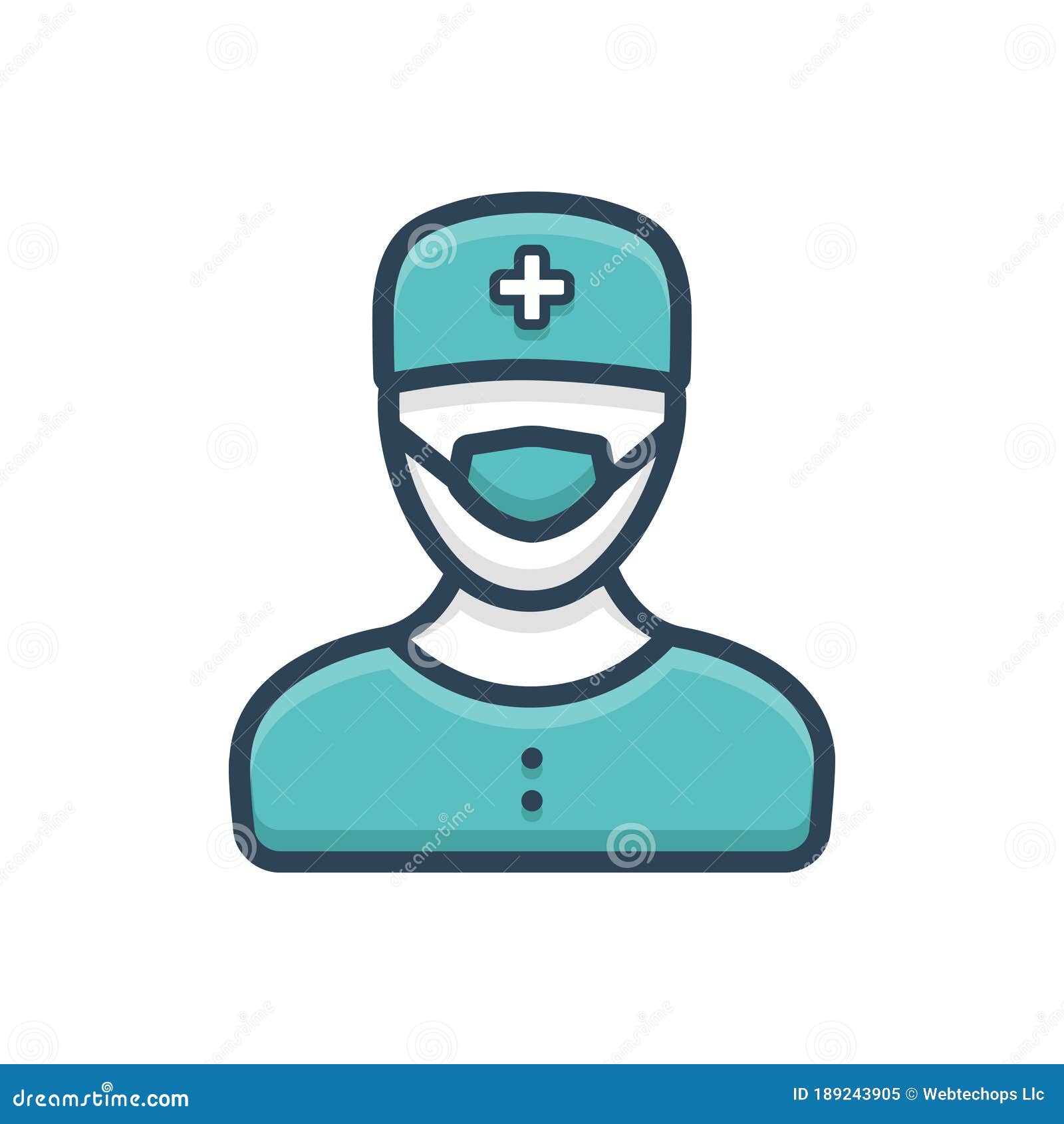 Color Illustration Icon for Surgeon, Surgery and Doctor Stock ...