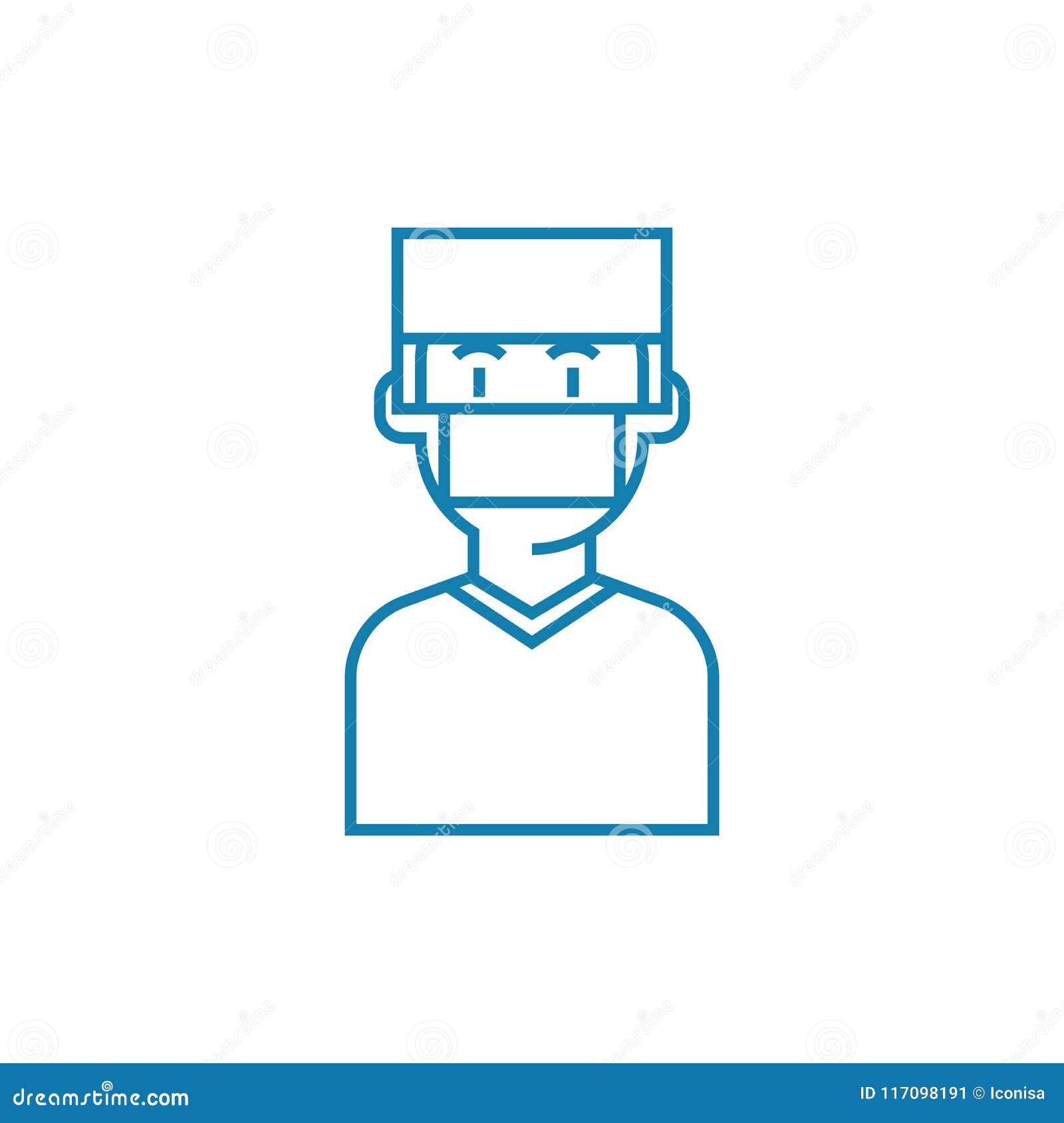 Surgeon Linear Icon Concept. Surgeon Line Vector Sign, Symbol ...