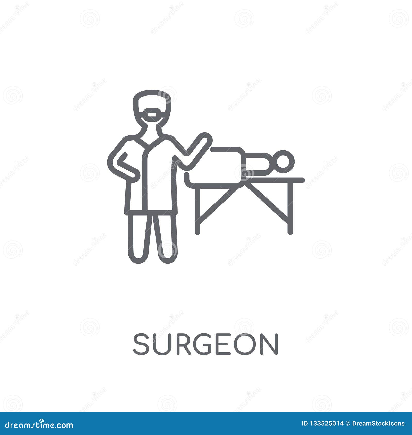 Surgeon Linear Icon. Modern Outline Surgeon Logo Concept on Whit Stock ...