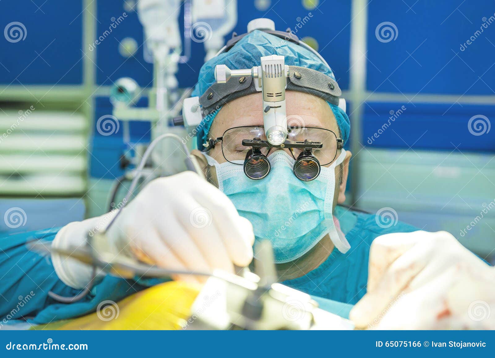 Surgeon with Magnification Loops Stock Photo - Image of profession ...