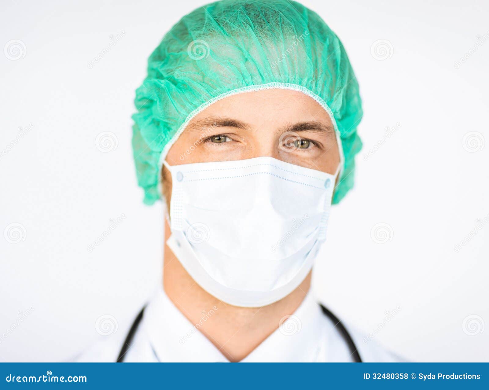 Surgeon in Medical Cap and Mask Stock Photo - Image of care, profession ...