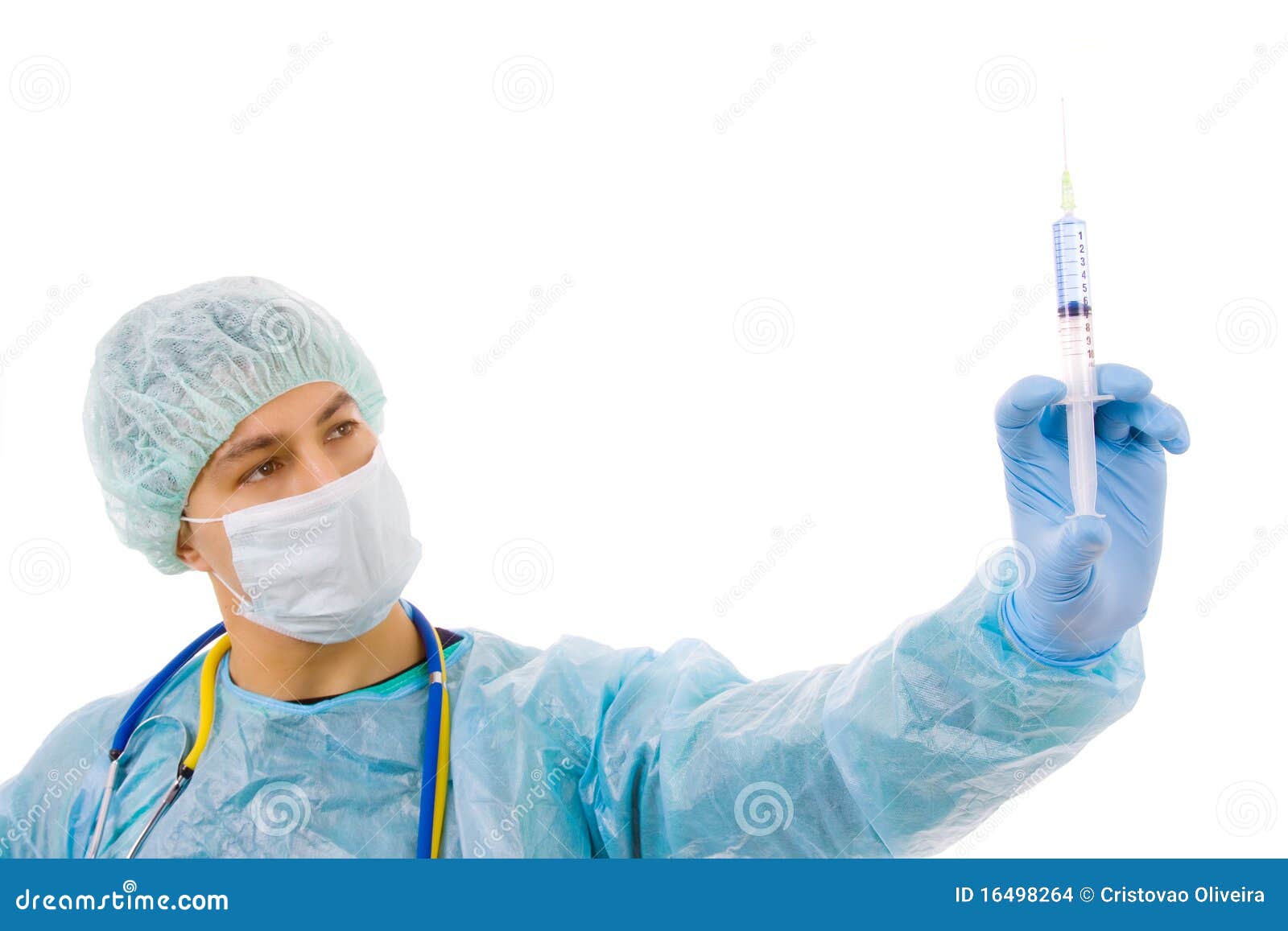 Surgeon with a Medical Syringe Stock Photo - Image of insurance, nurse ...
