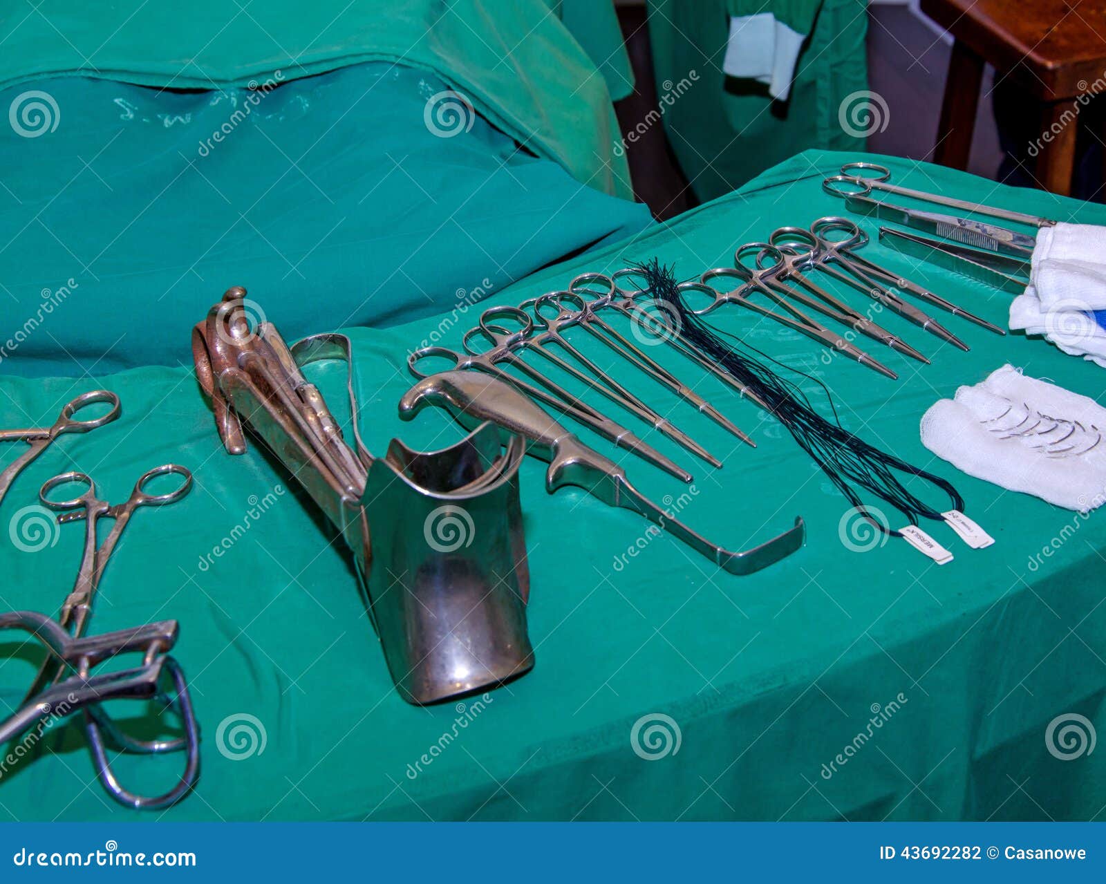 Surgeon and Old Surgical Tools. Stock Photo - Image of coat ...