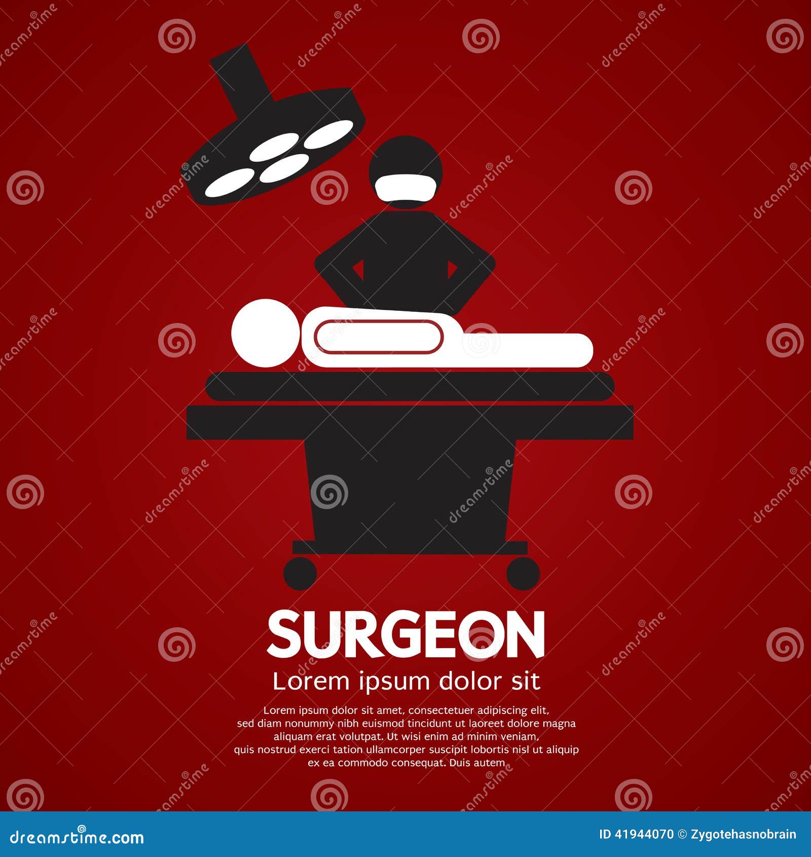 Surgeon Operate on Patient Sign Stock Vector - Illustration of human ...