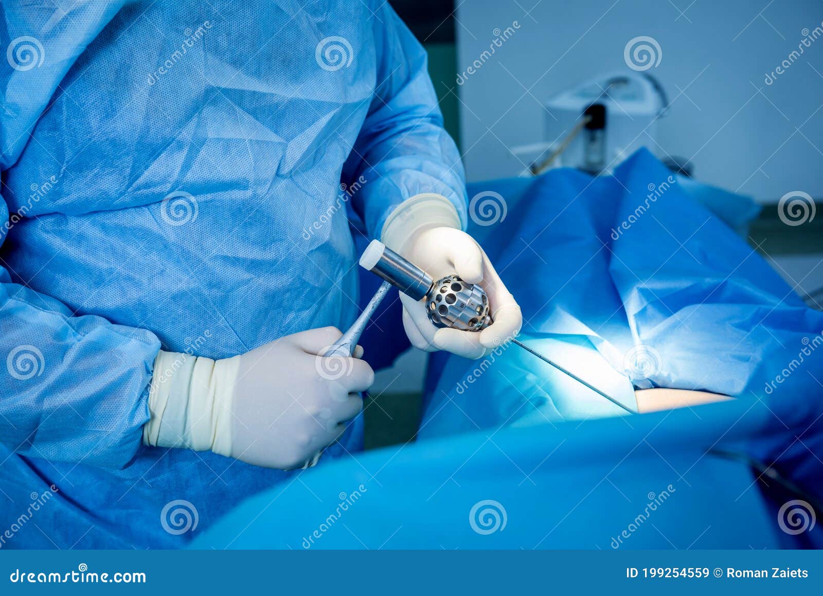 Surgeon Performs Endoscopic Microdiscectomy of Herniated Intervertebral ...