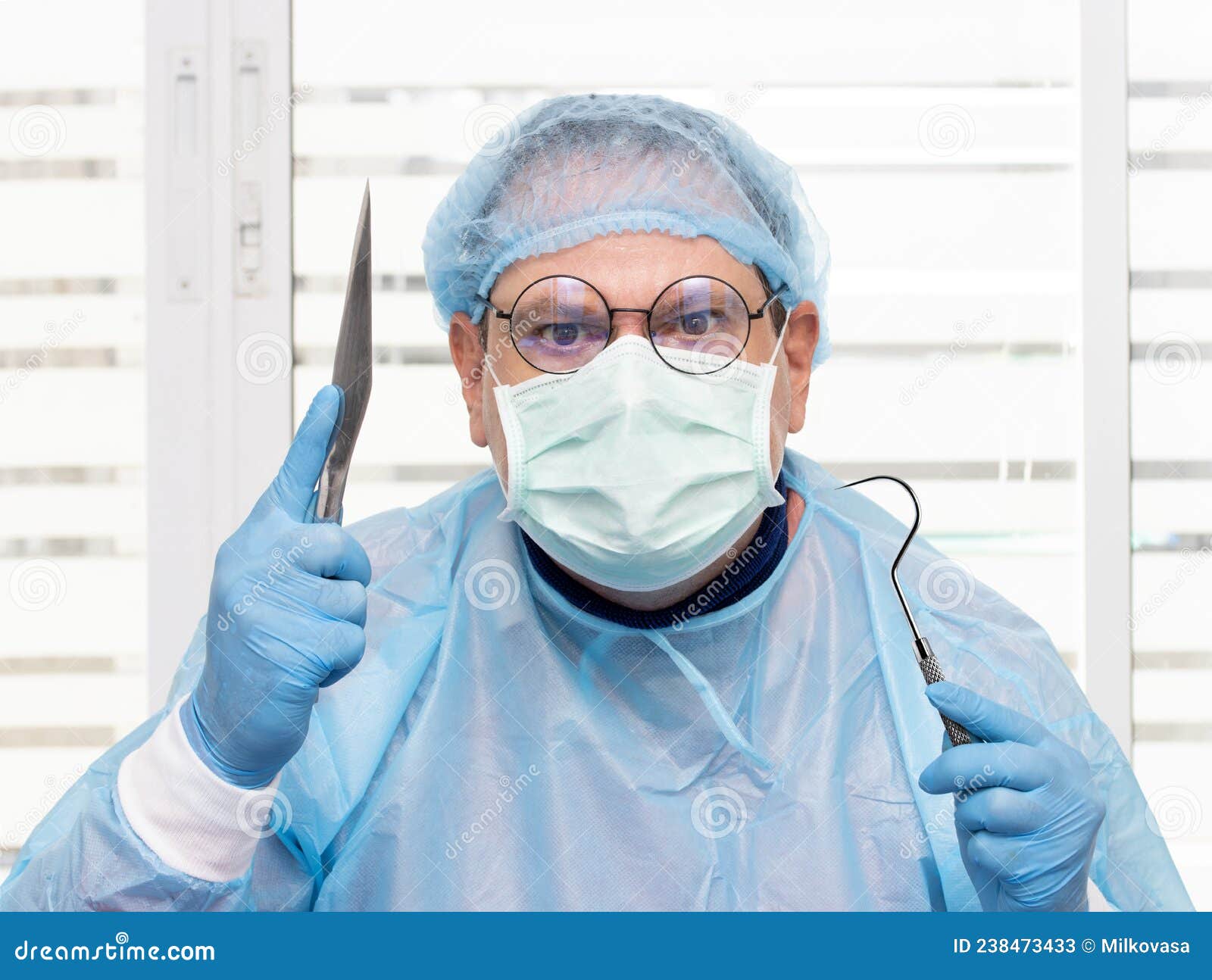 The Surgeon Is Ready To Make Operation Of The Patient Stock Image