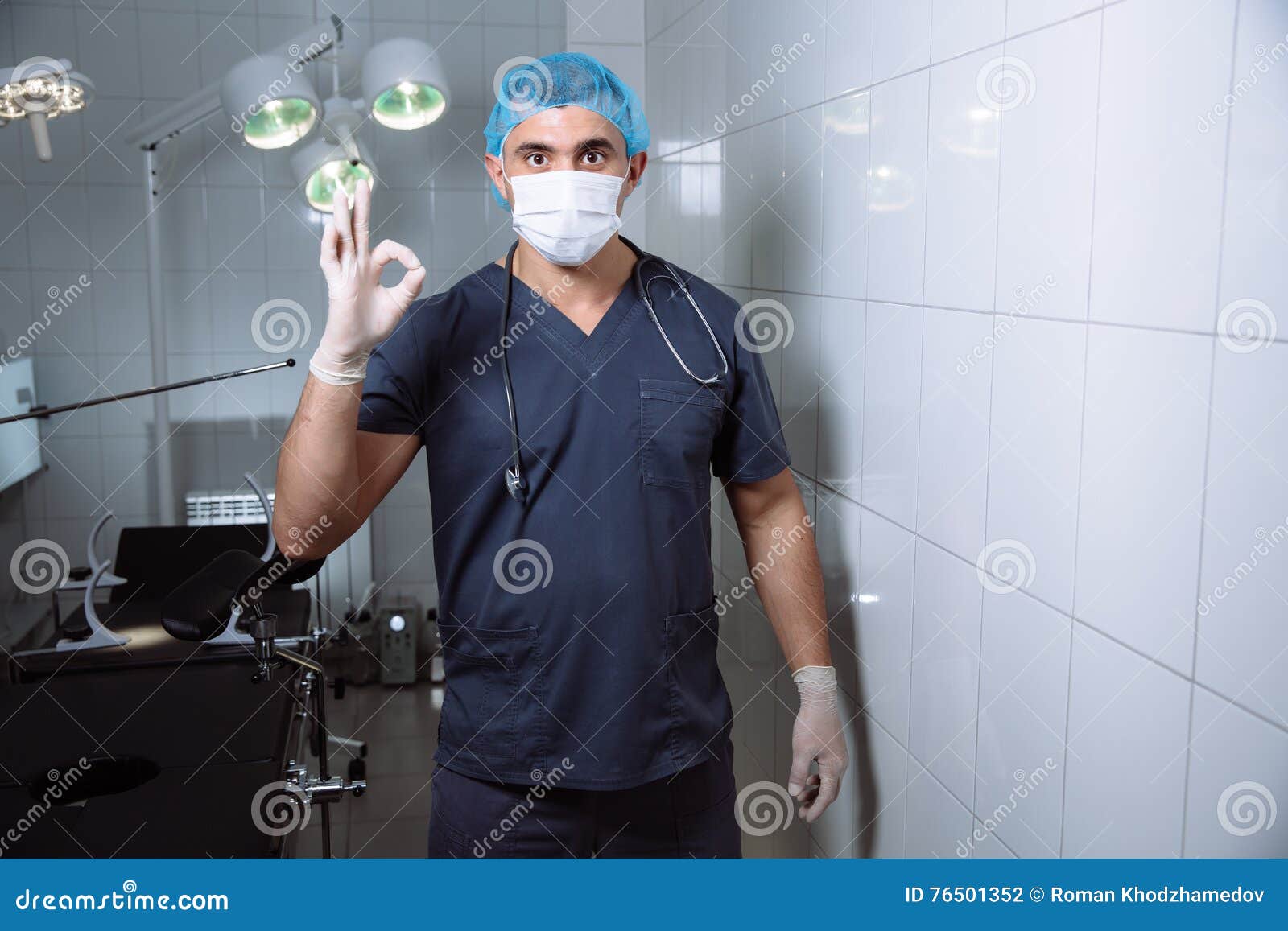 Surgeon Showing Sign OK. Concept of a Healthy Stock Photo - Image of ...
