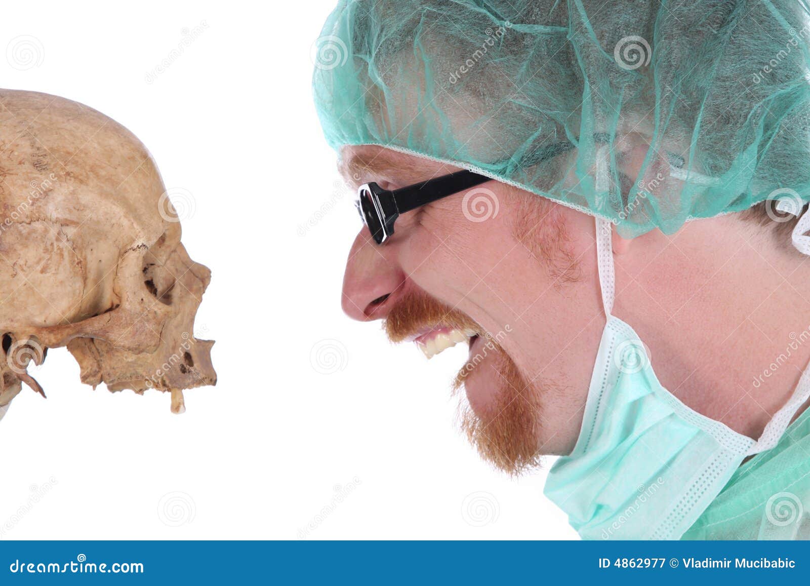 Surgeon With Skull Picture. Image: 4862977