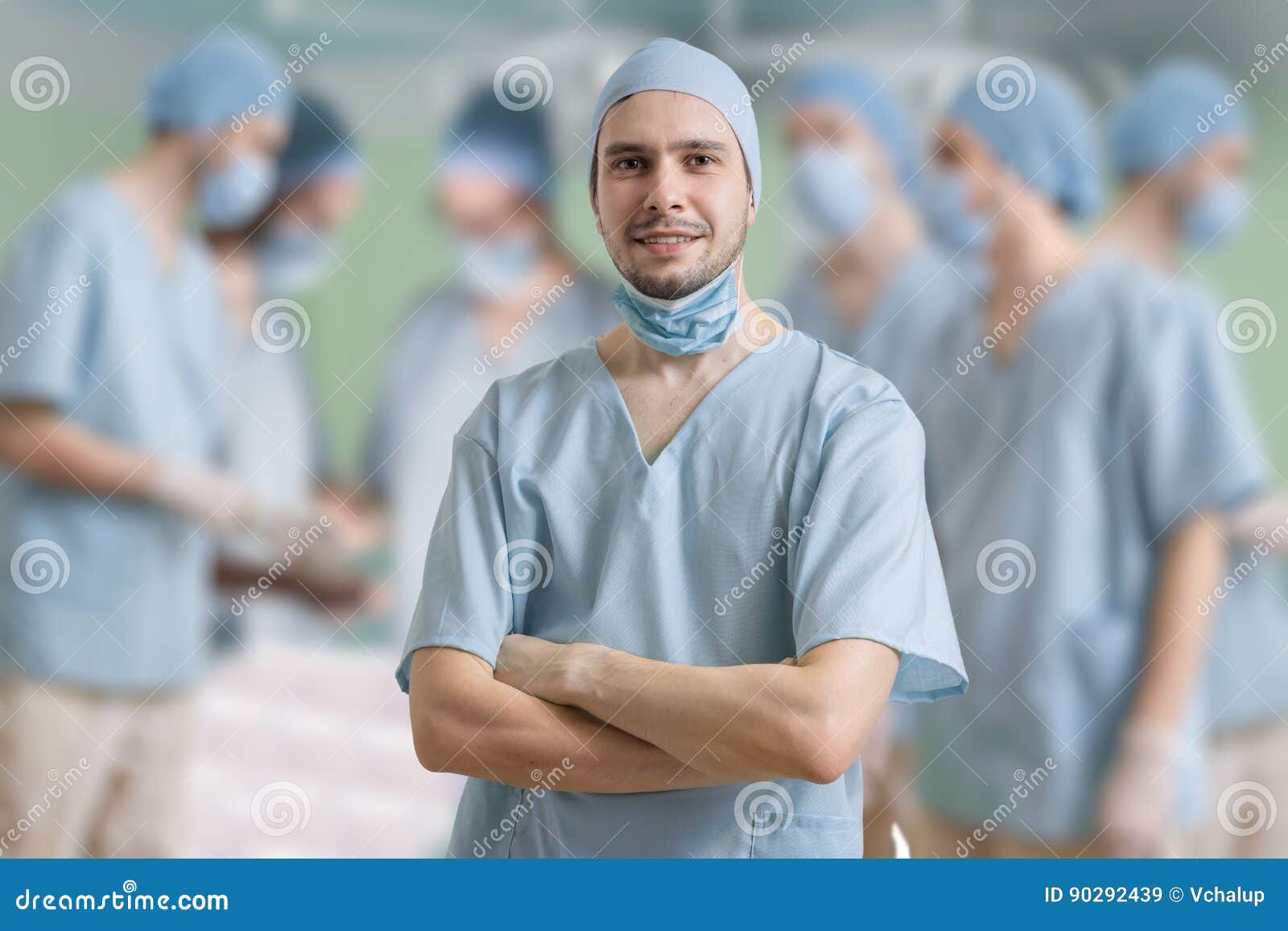 Surgeon is Smiling after Successful Operation of a Patient Stock Image ...