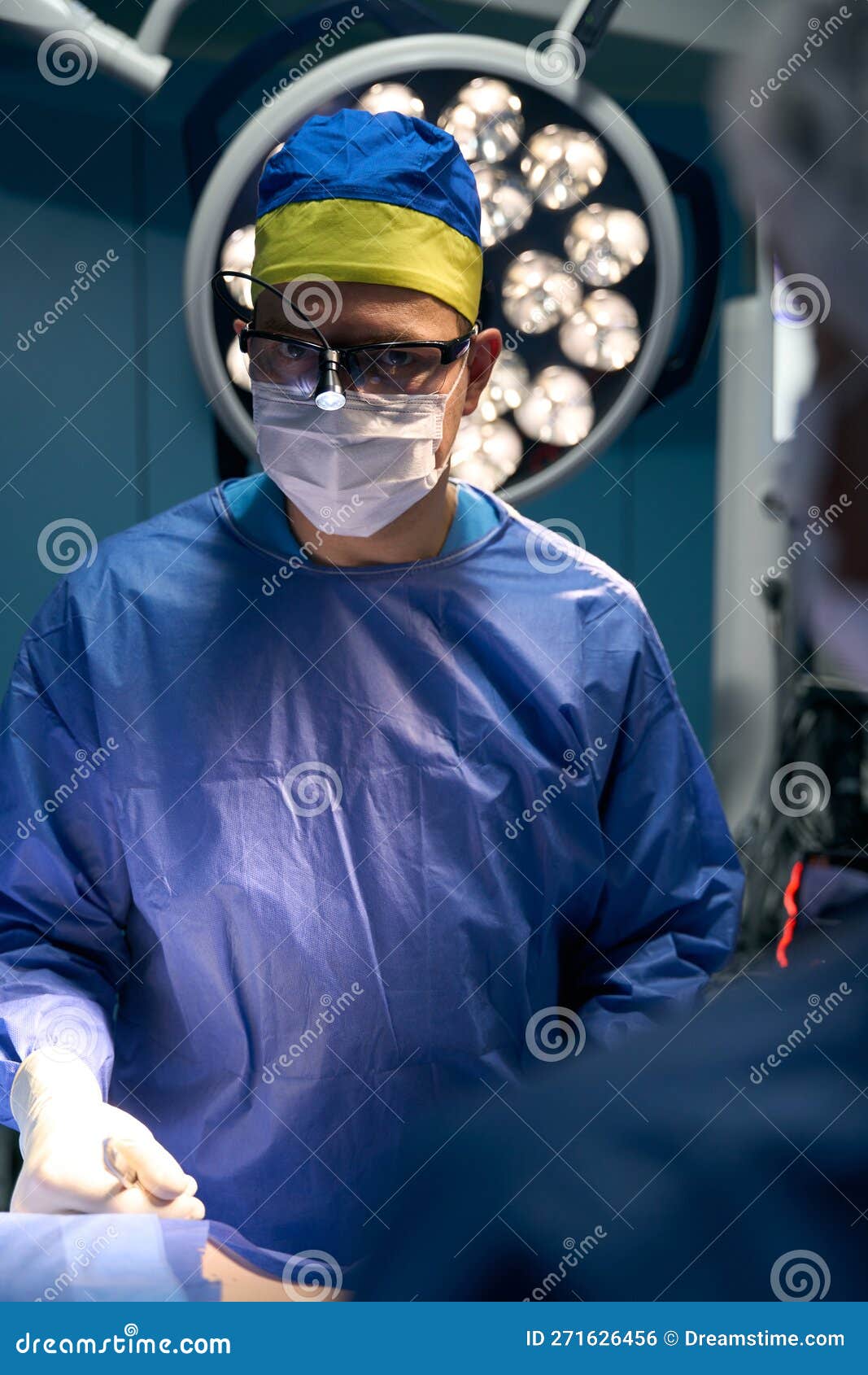 Surgeon Stands in the Operating Room at the Surgical Table Stock Photo ...