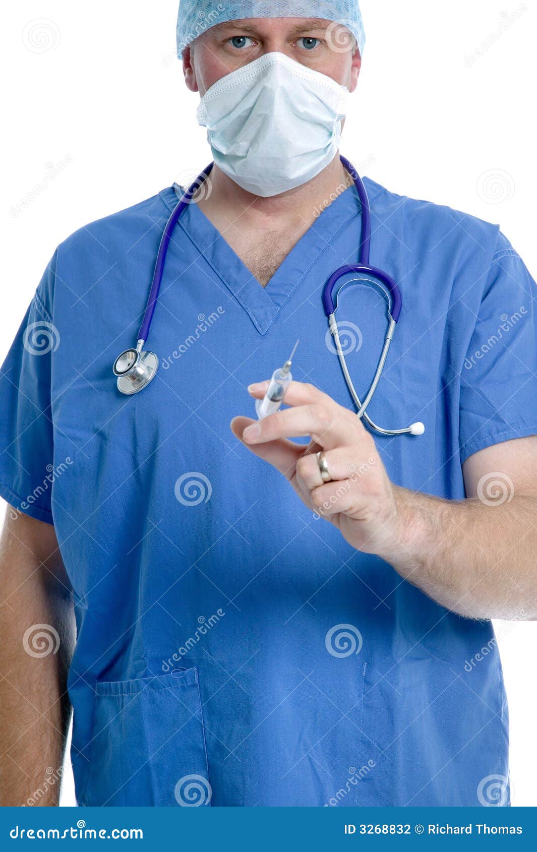 Surgeon with syringe. stock photo. Image of cardiology - 3268832