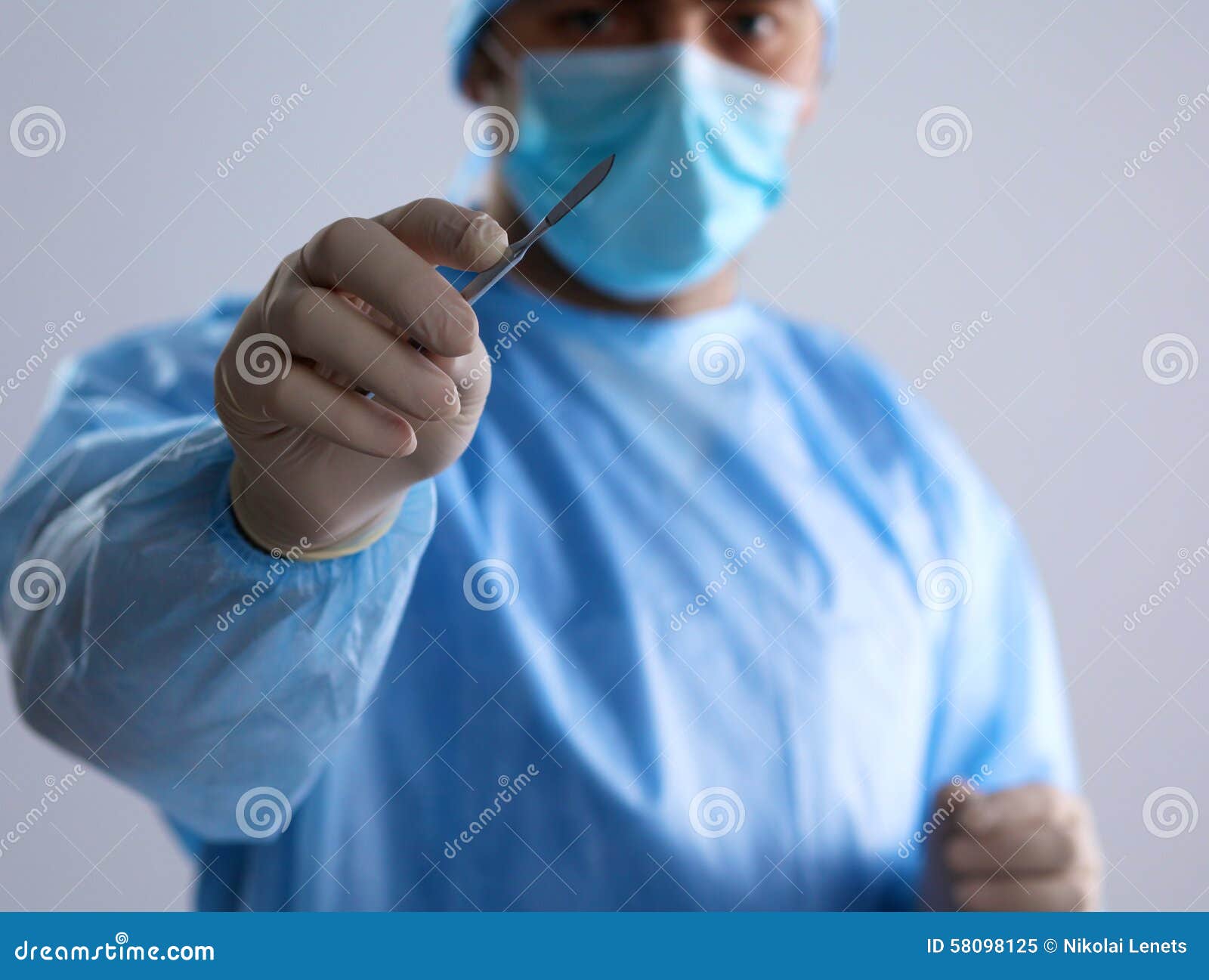 Surgeon in Uniform Close-up Ready To Step Stock Image - Image of clinic ...