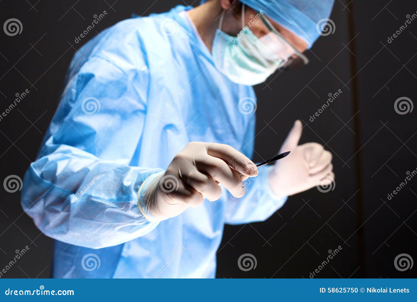 Surgeon in Uniform Close-up Ready To Step Stock Photo - Image of ...