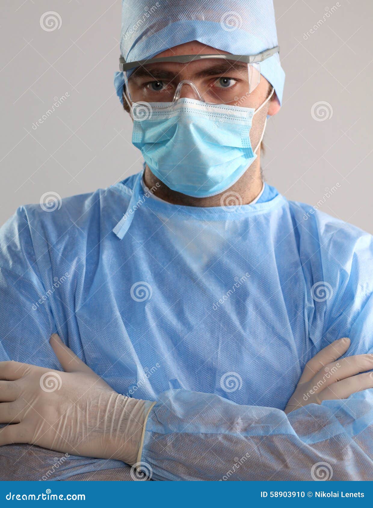 Surgeon in Uniform Close-up Ready To Step Stock Photo - Image of copy ...