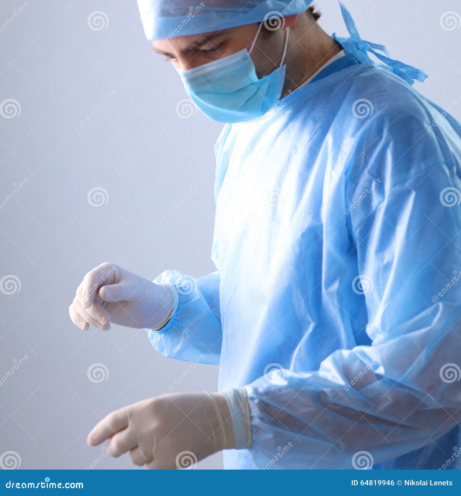 Surgeon in Uniform Close-up Ready To Step Stock Photo - Image of green ...